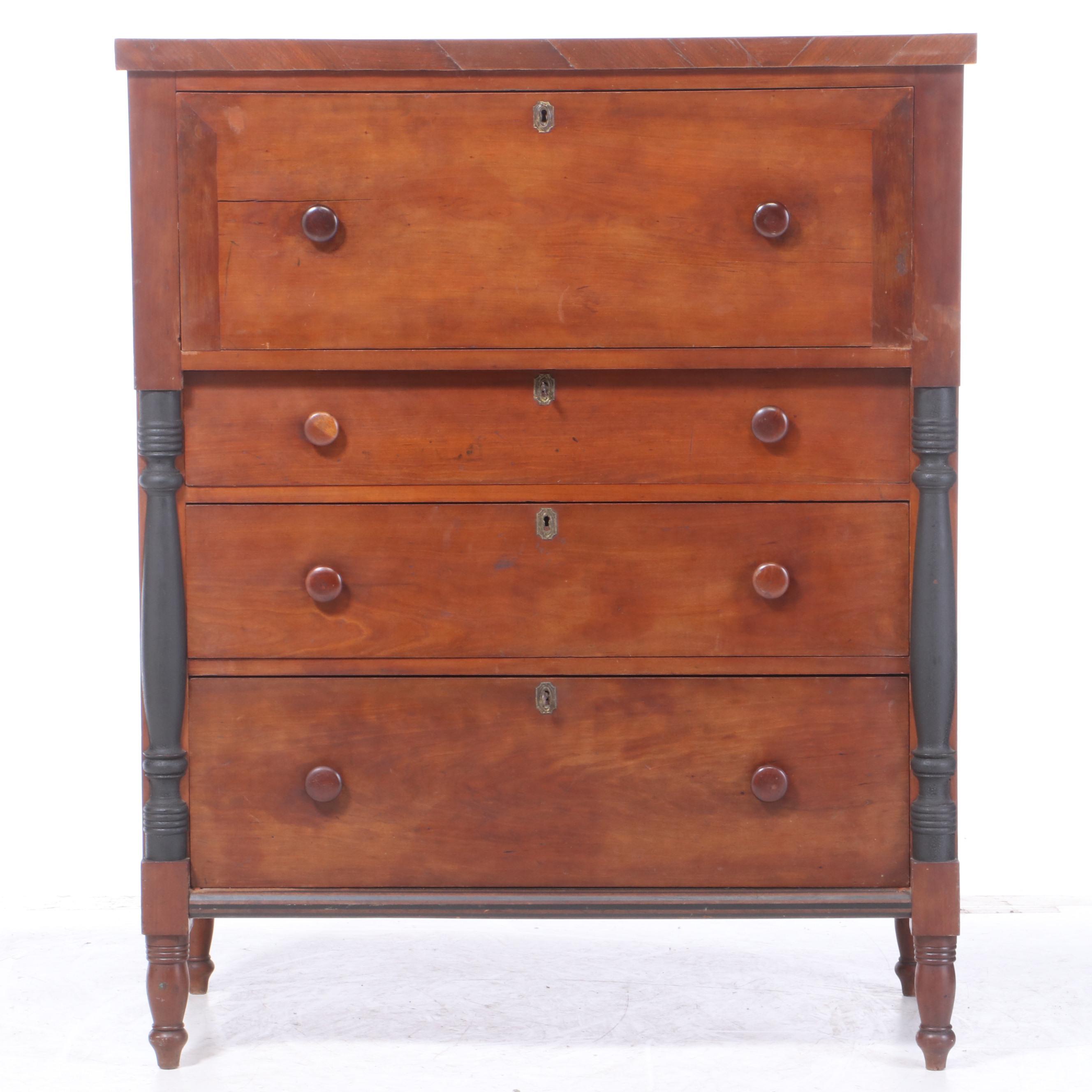 American Late Federal Cherry Butler's Chest, Early 19th Century | EBTH