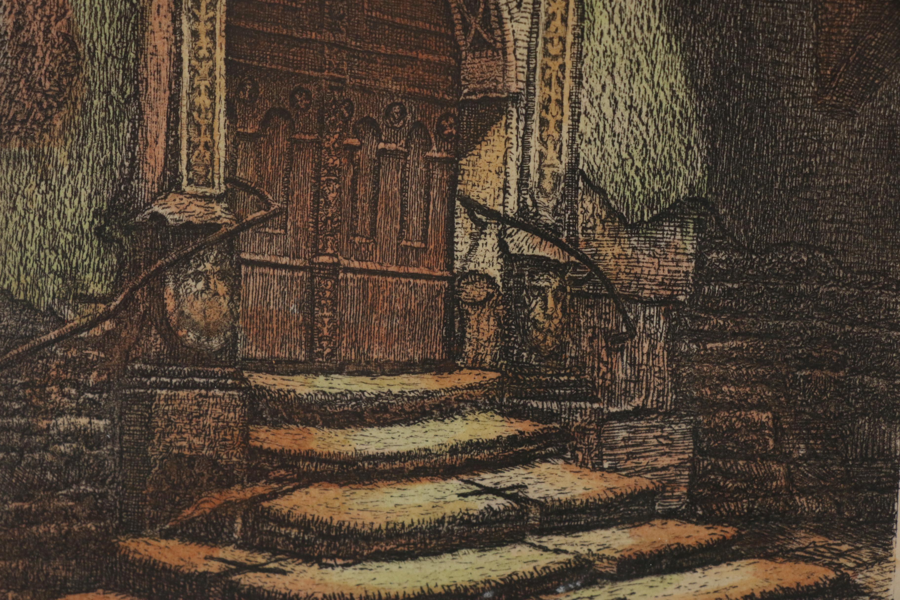 Hand-colored Etchings of Rothenburg, Germany | EBTH