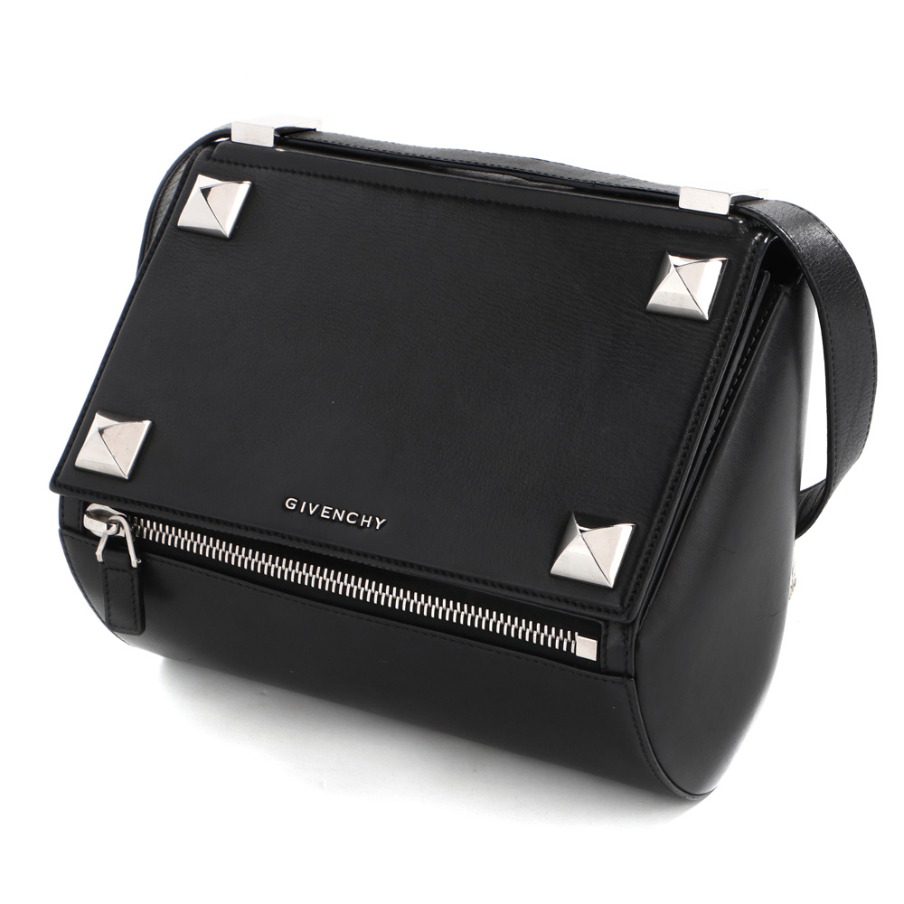 Givenchy Black Leather Studded Medium Pandora Box Bag | EBTH