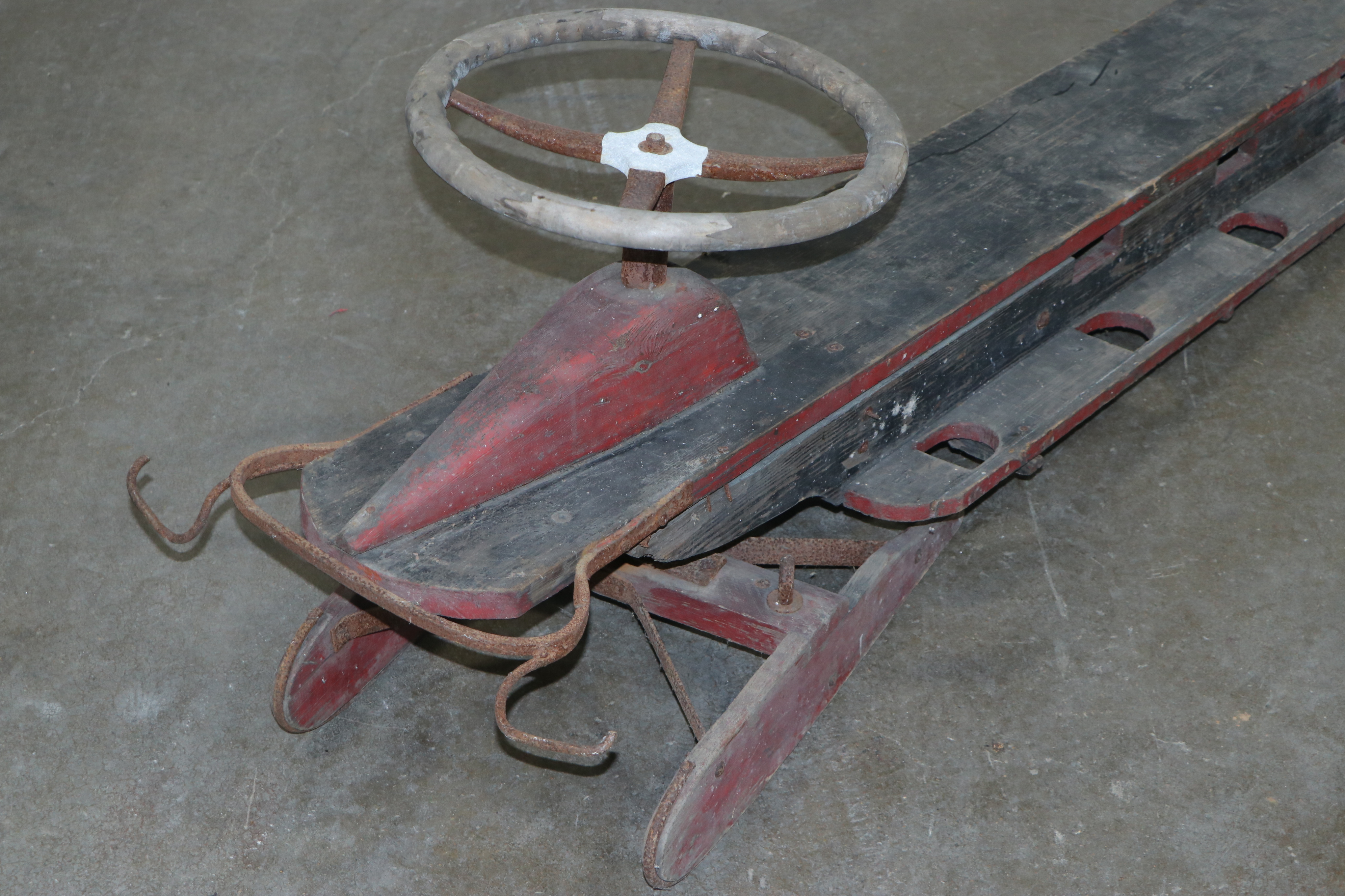 One Person Handmade Bobsled with Rocket Design, circa 1920s-1930s | EBTH