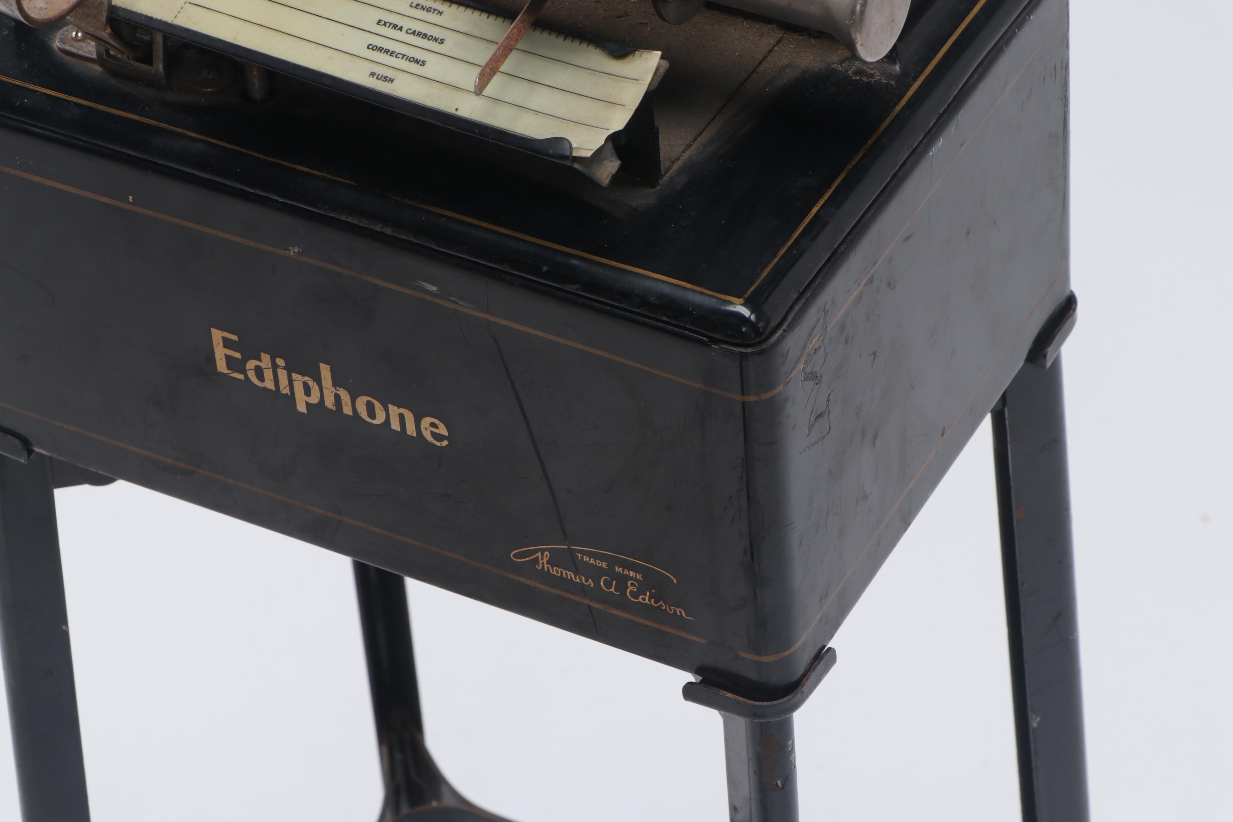 Thomas A. Edison Ediphone Dictation Machine, Early 20th Century | EBTH