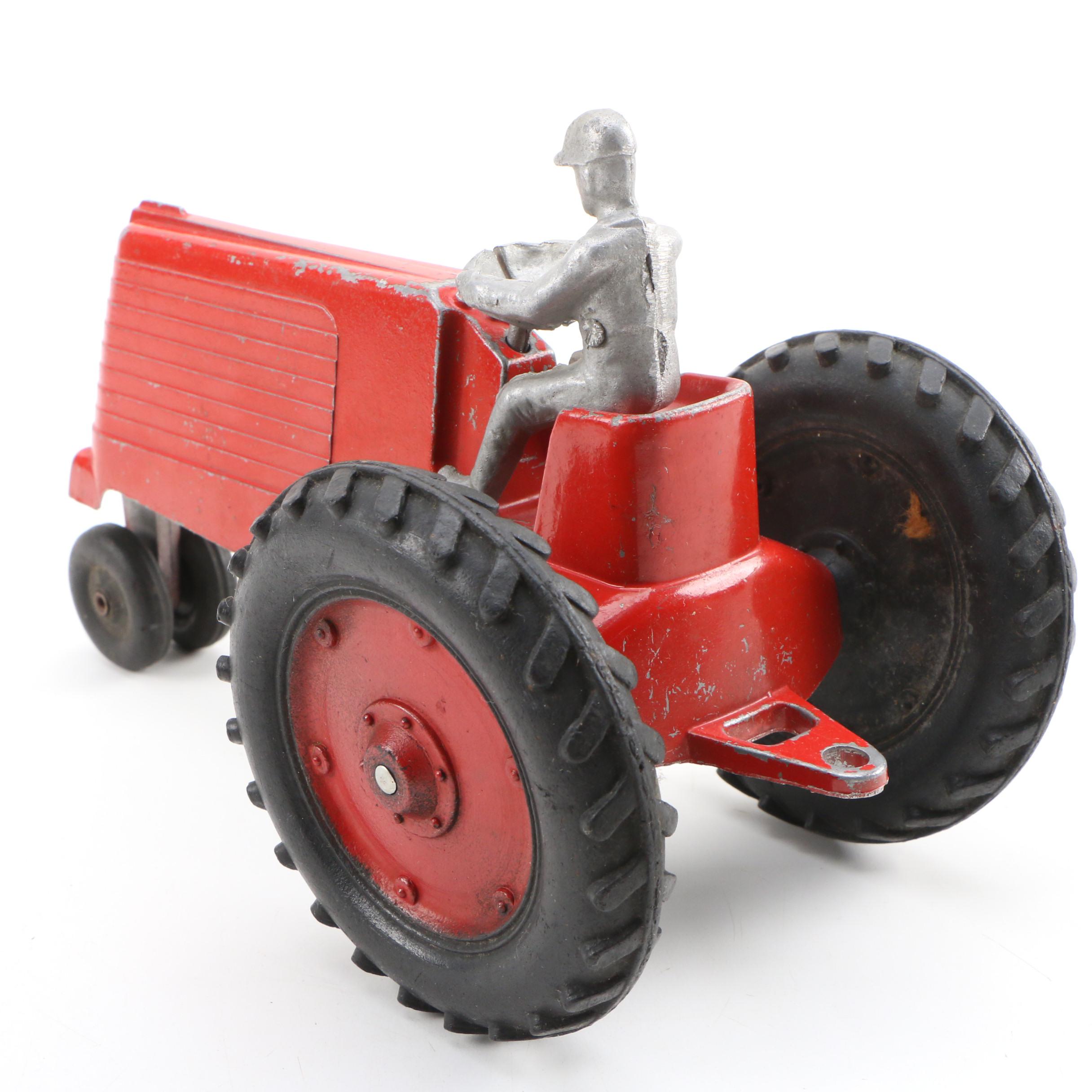 Slik-Toys Cast Aluminum Farming Tractor with Driver and Plow, circa ...