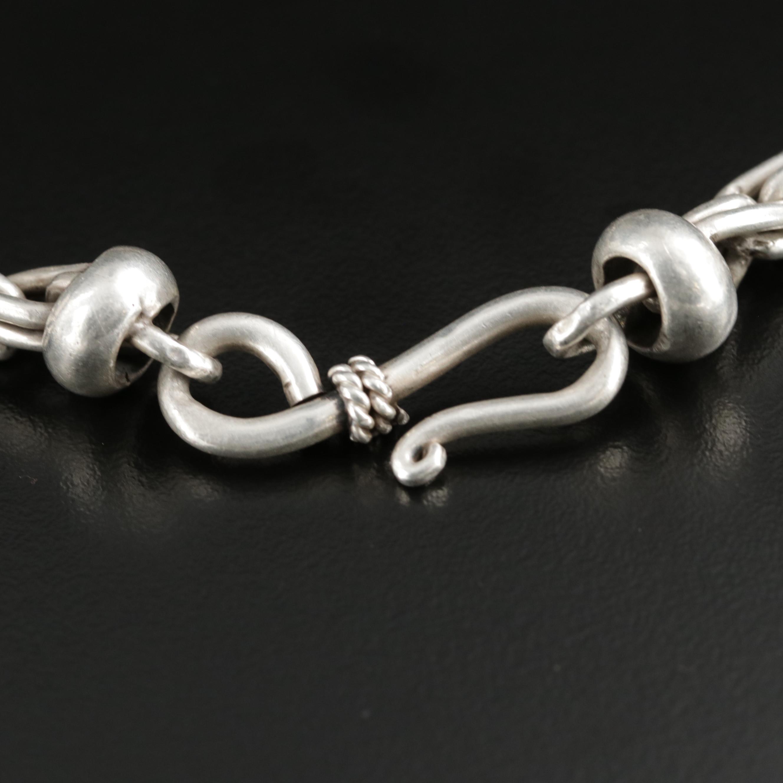 Sterling Silver Fancy Link Chain Necklace | EBTH