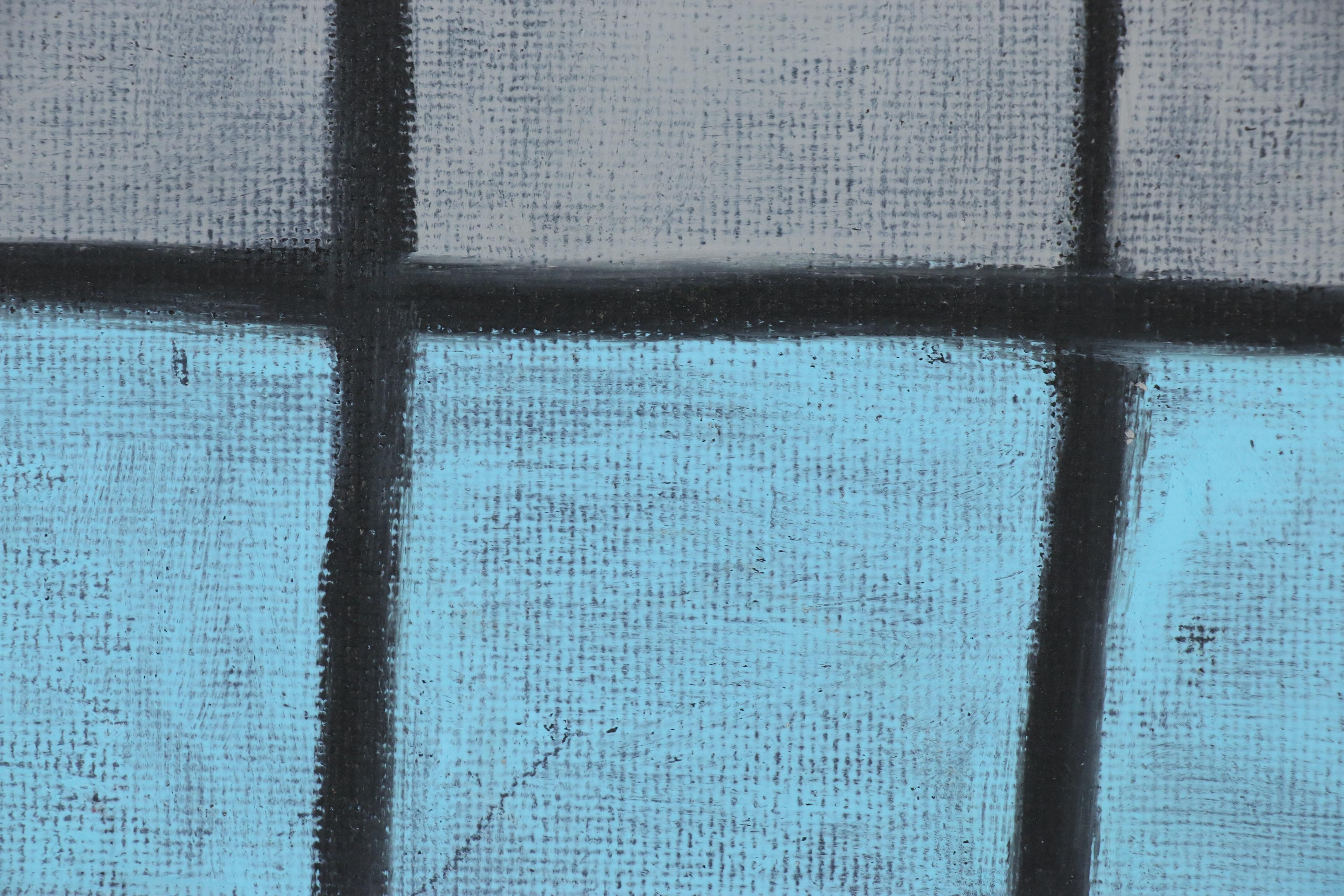 Kevin Overbeck Geometric Abstract Oil Pastel Painting | EBTH