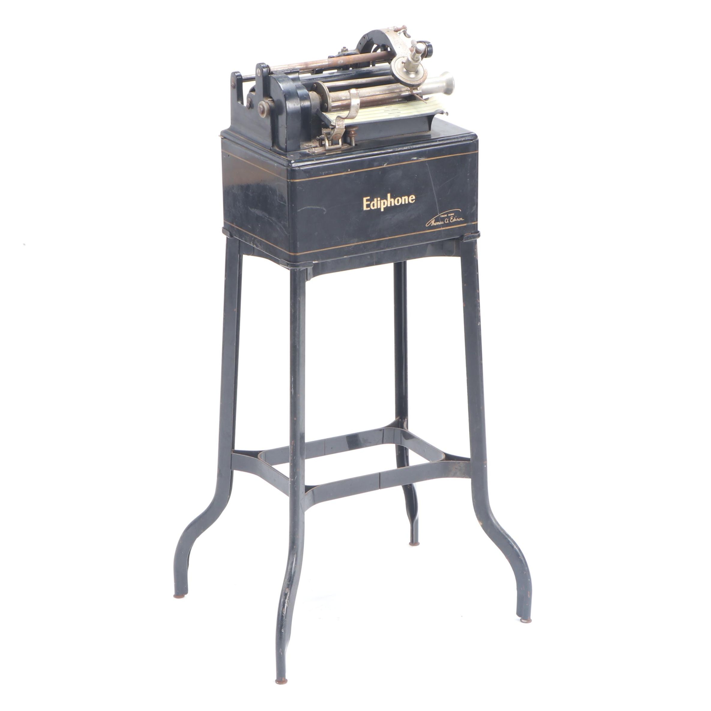 Thomas A. Edison Ediphone Dictation Machine, Early 20th Century | EBTH
