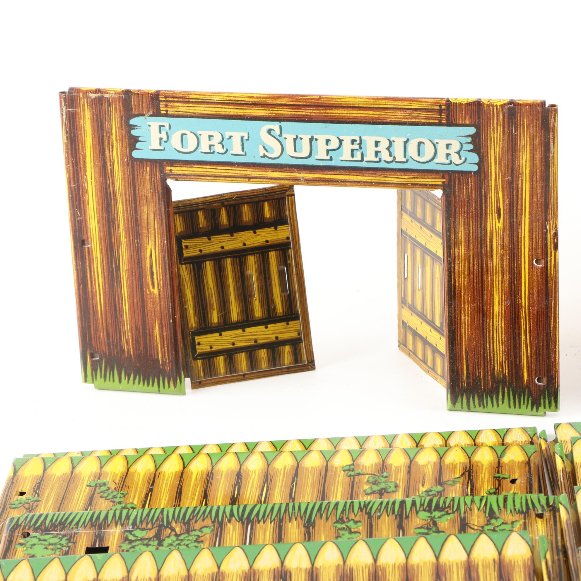 Pony Express Trading Post and Fort Superior Western Play Sets with Lead ...