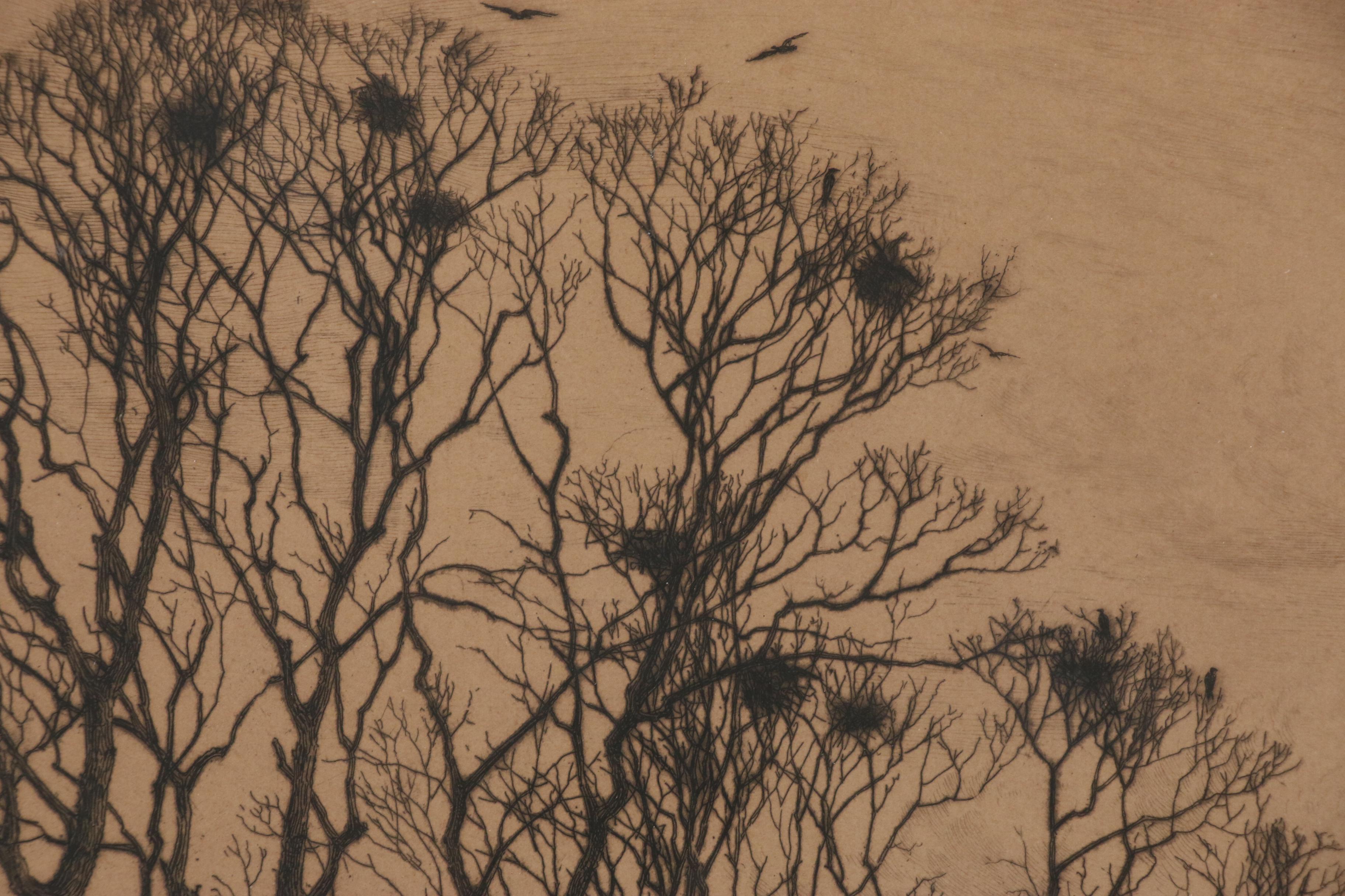 Frederick Albert Slocombe Etching "The Rookery" | EBTH