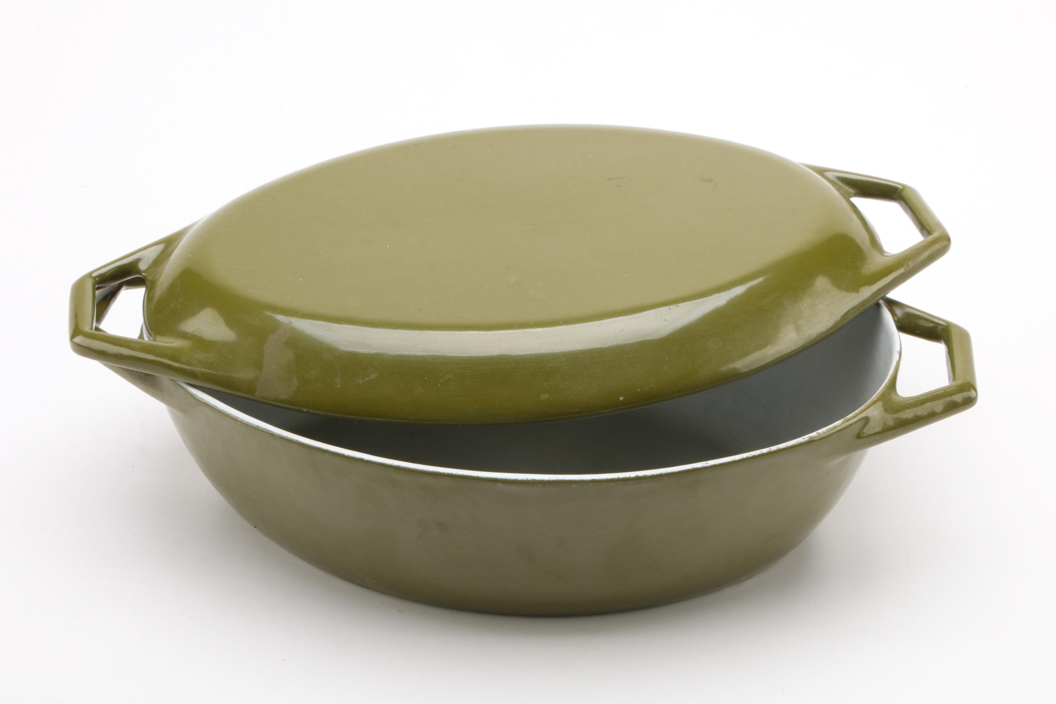 Copco Enameled Cast Iron Casserole Dish and Lid with Dog Form Letter ...