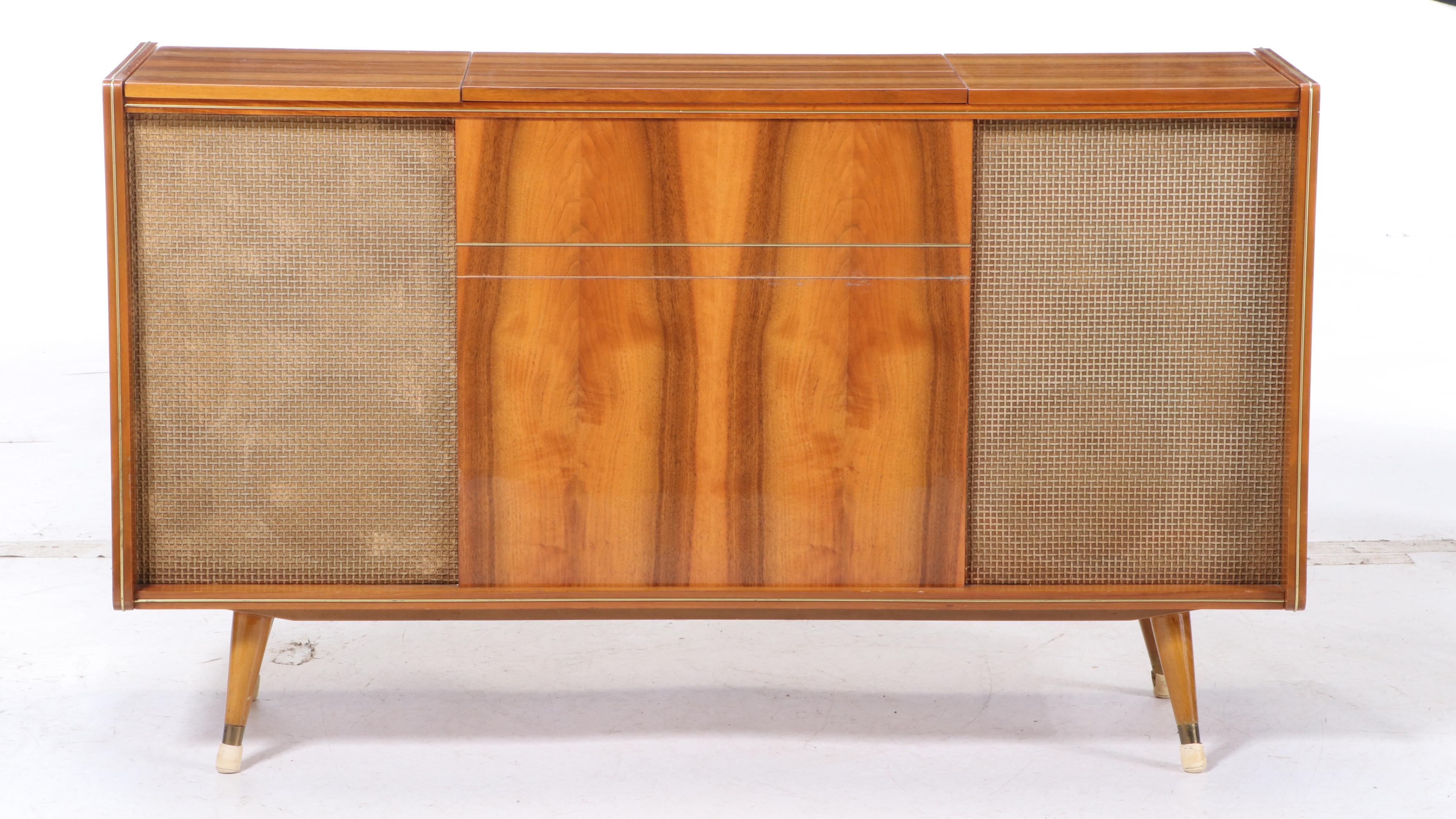 Telefunken "Radio-Phono-Console 1212" in Mid Century Modern Walnut ...
