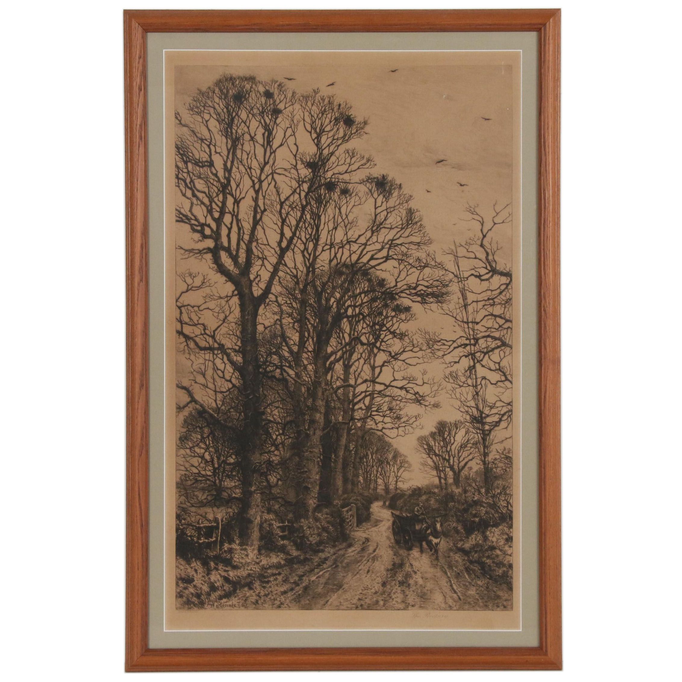 Frederick Albert Slocombe Etching "The Rookery" | EBTH
