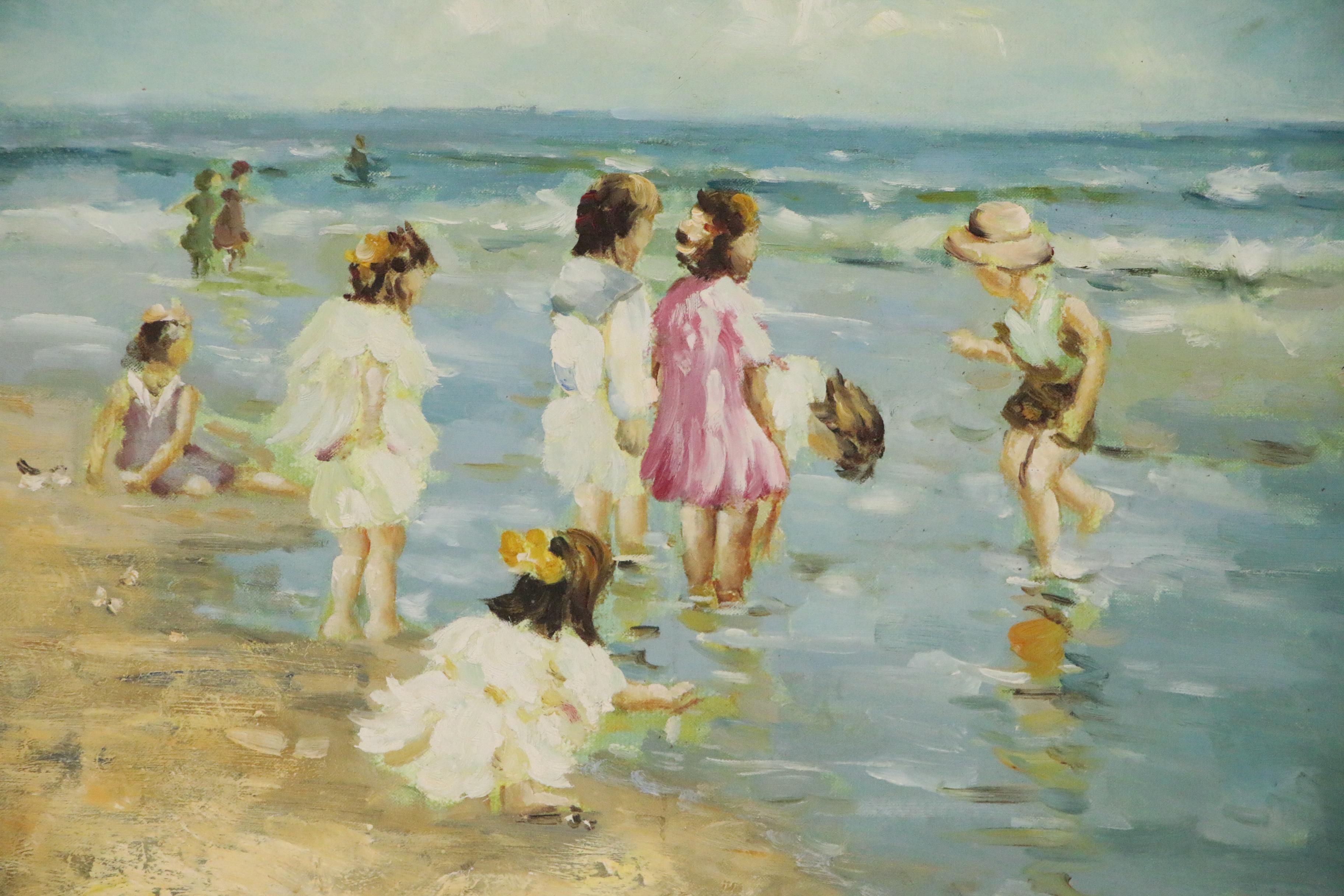 Oil Painting after Edward Henry Potthast "The Holiday" | EBTH