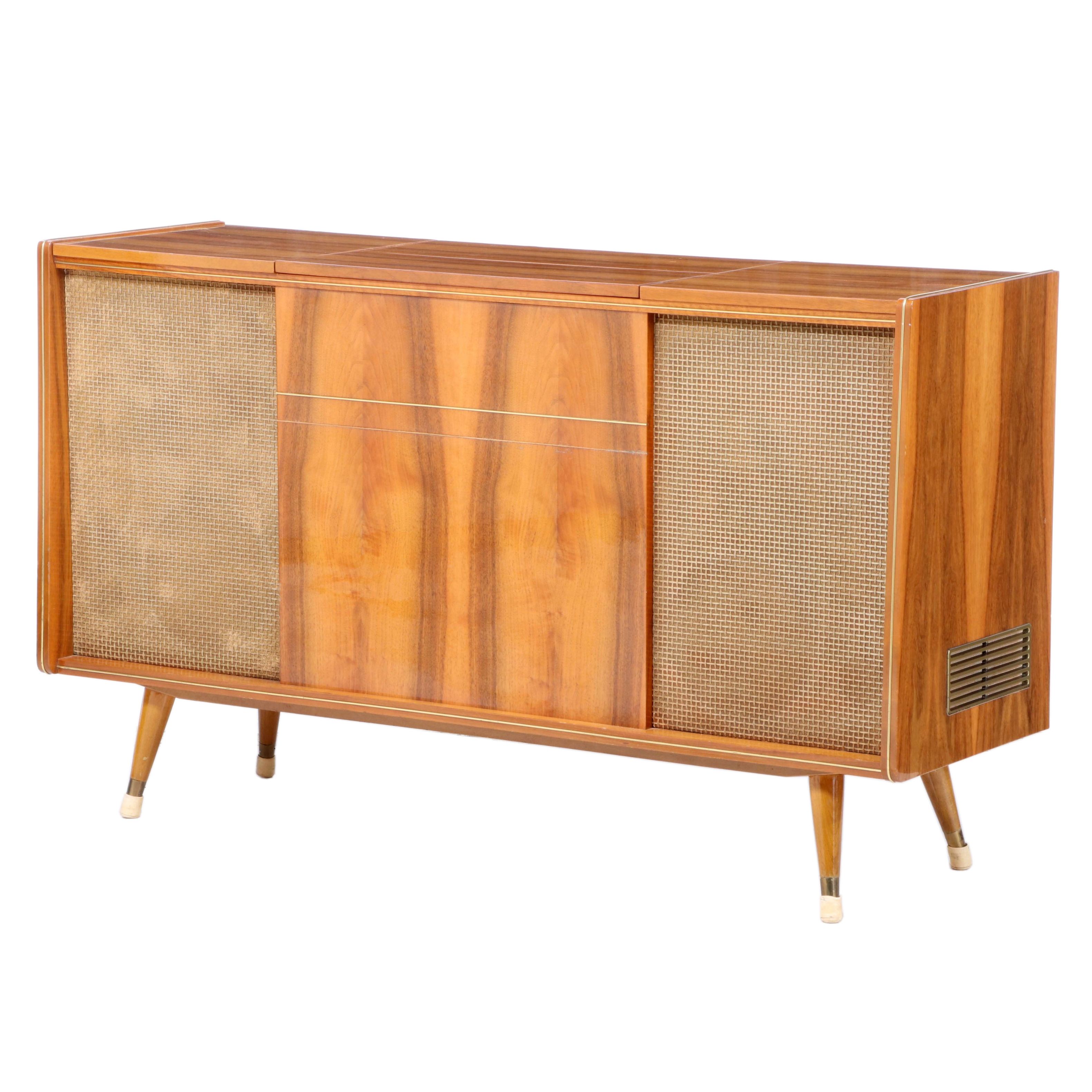 Telefunken "Radio-Phono-Console 1212" in Mid Century Modern Walnut ...