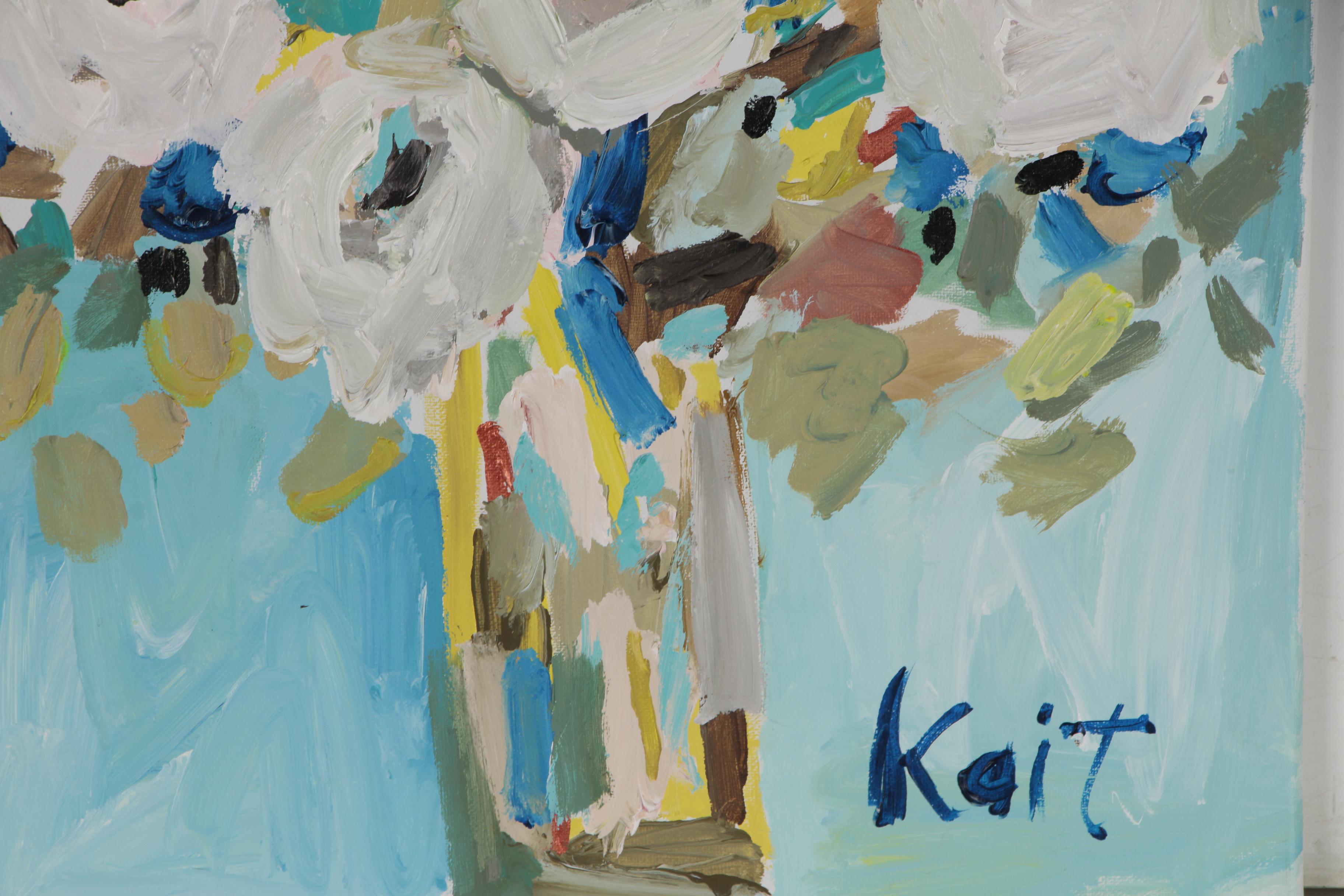 Kait Roberts Floral Still Life Acrylic Painting "See You Soon" | EBTH