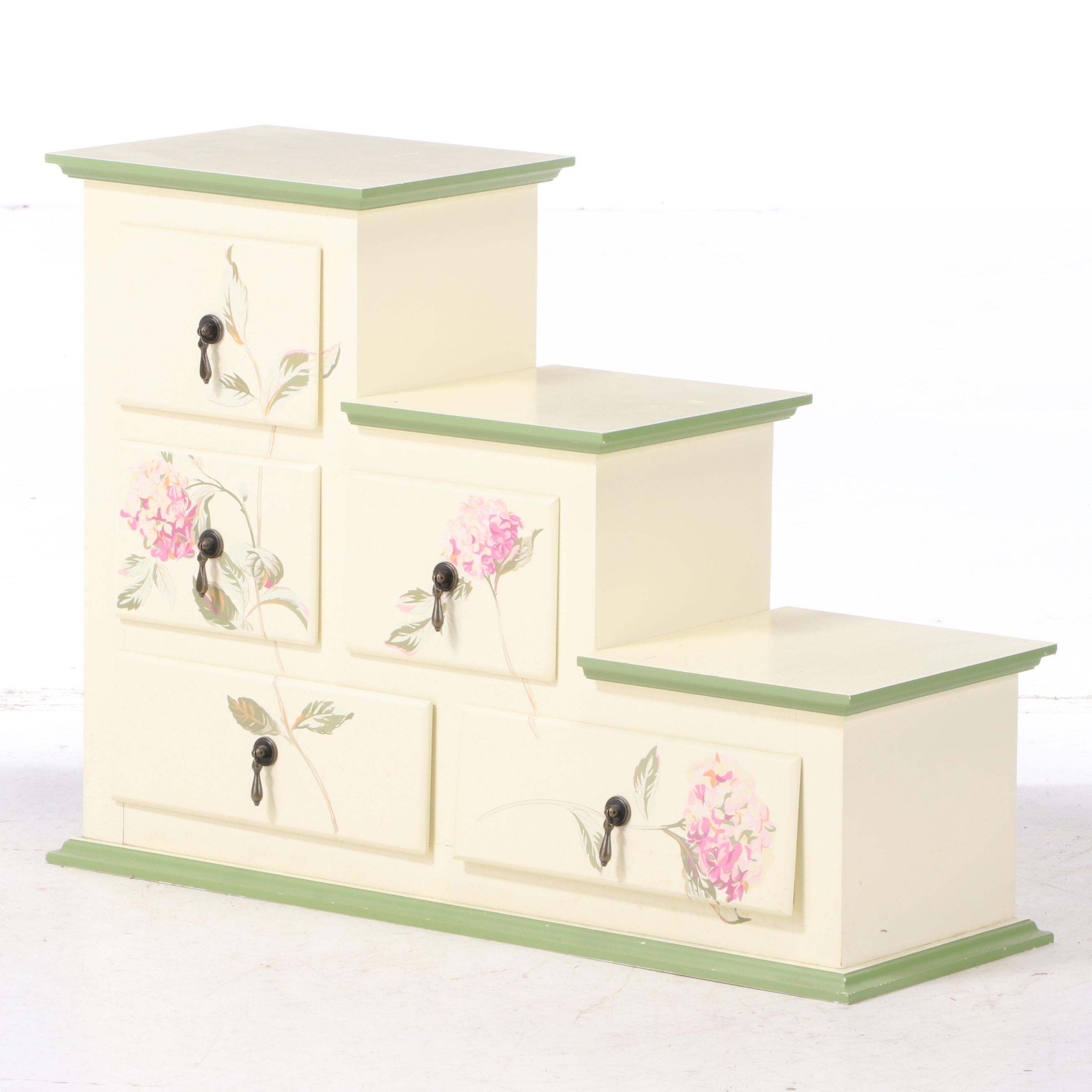 Laura Ashley Paint-Decorated Stair-Step Chest of Drawers | EBTH