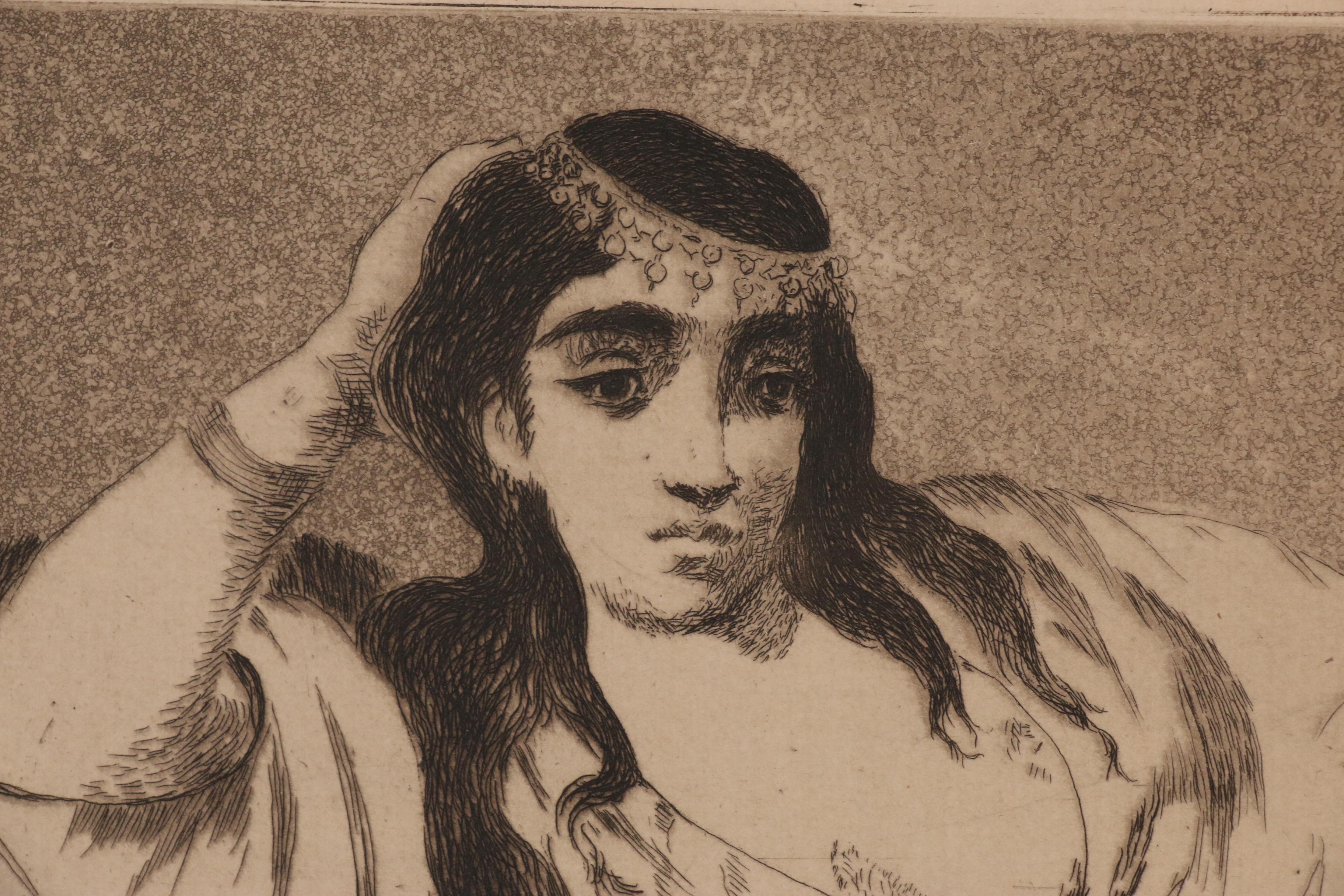 Édouard Manet Restrike Etching with Aquatint "Odalisque" | EBTH