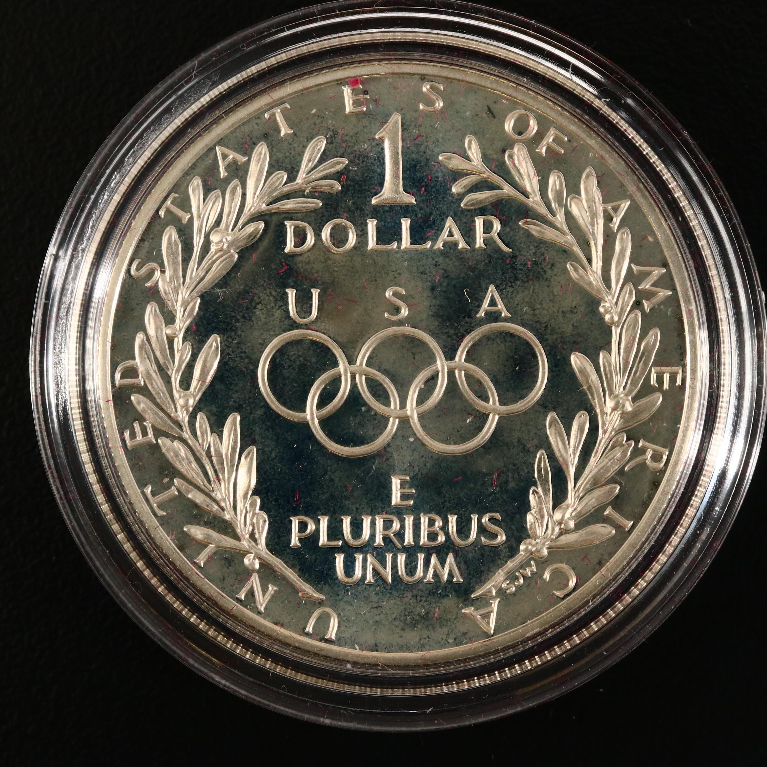 Collection of US Mint Commemorative Silver Dollars, Late 20th Century ...