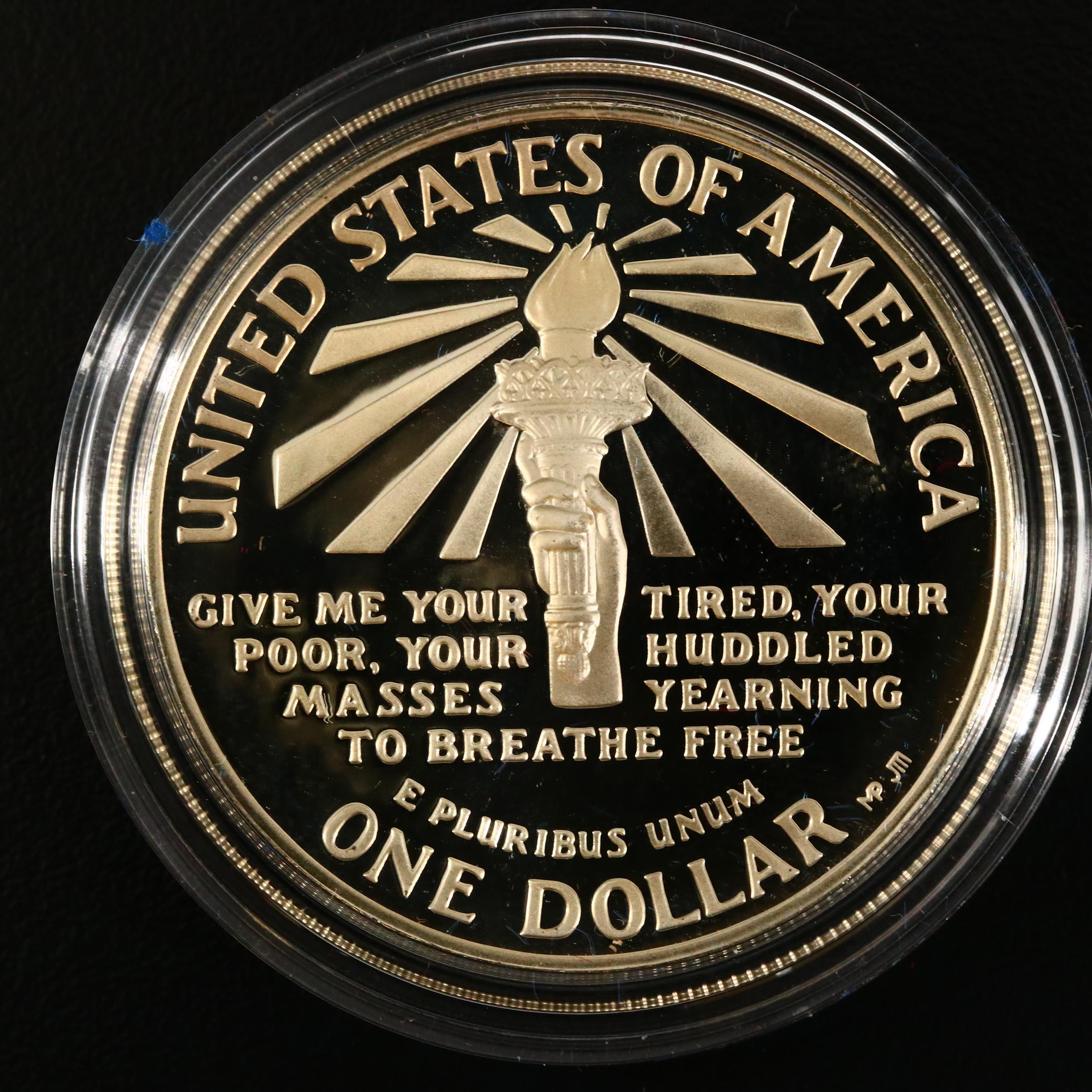 Collection of US Mint Commemorative Silver Dollars, Late 20th Century ...