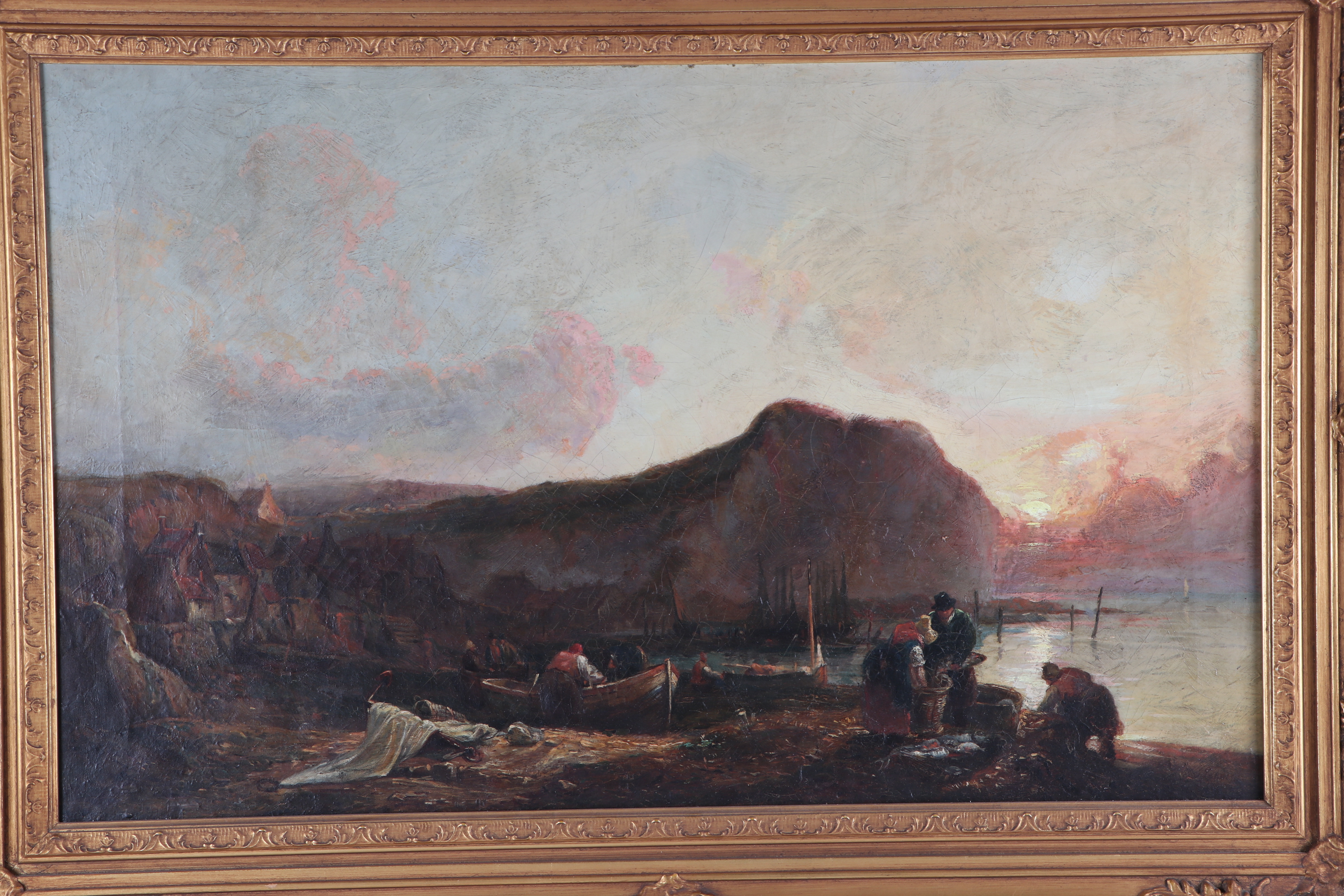 John Frederick Tennant Oil Painting "Fishing Village" | EBTH