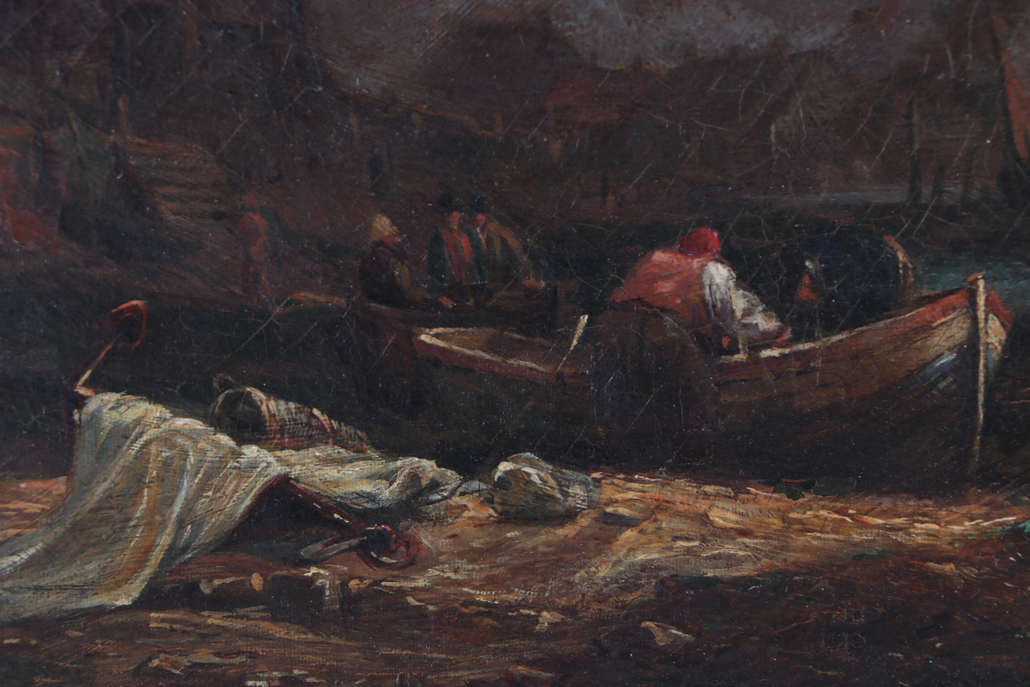 John Frederick Tennant Oil Painting "Fishing Village" | EBTH