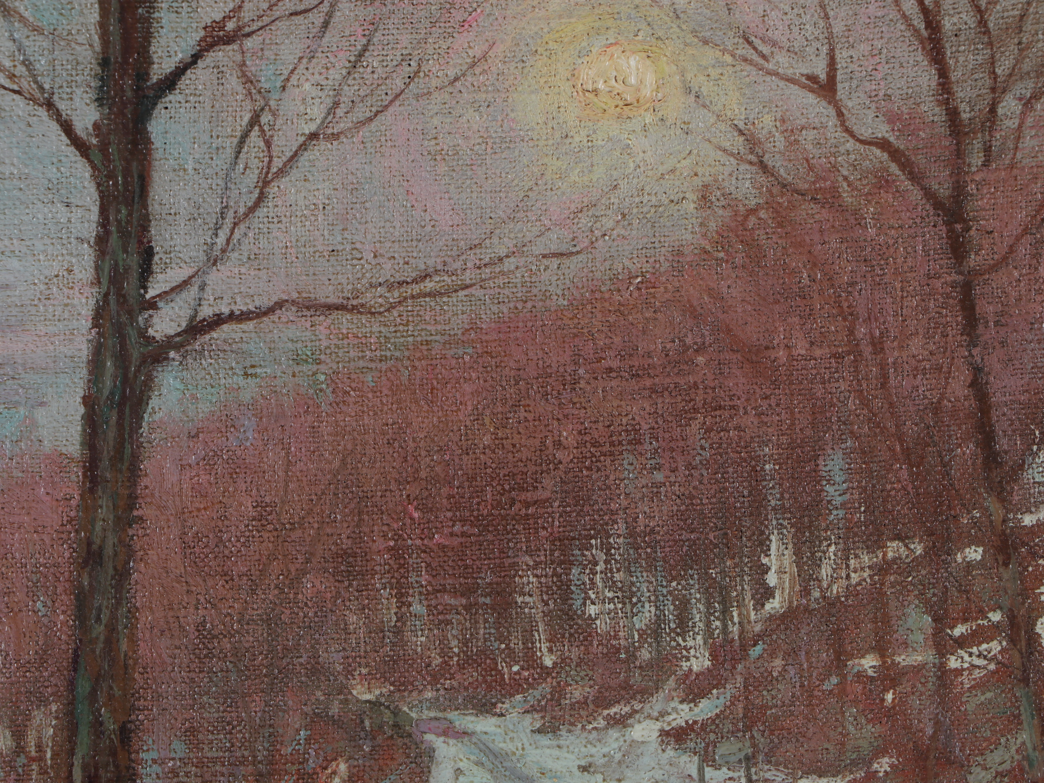 Hal Robinson Landscape Oil Painting "Winter Hillside" | EBTH