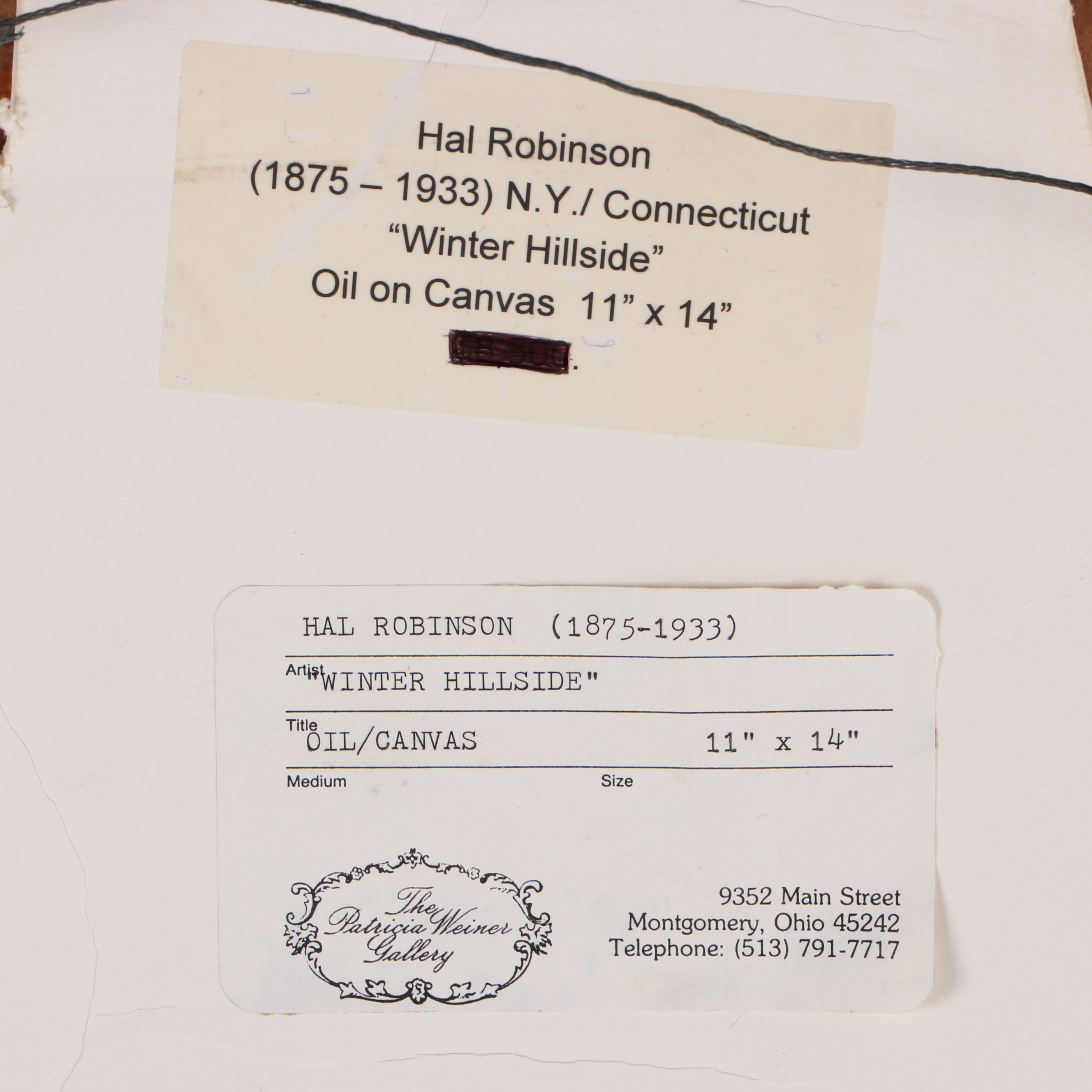 Hal Robinson Landscape Oil Painting "Winter Hillside" | EBTH