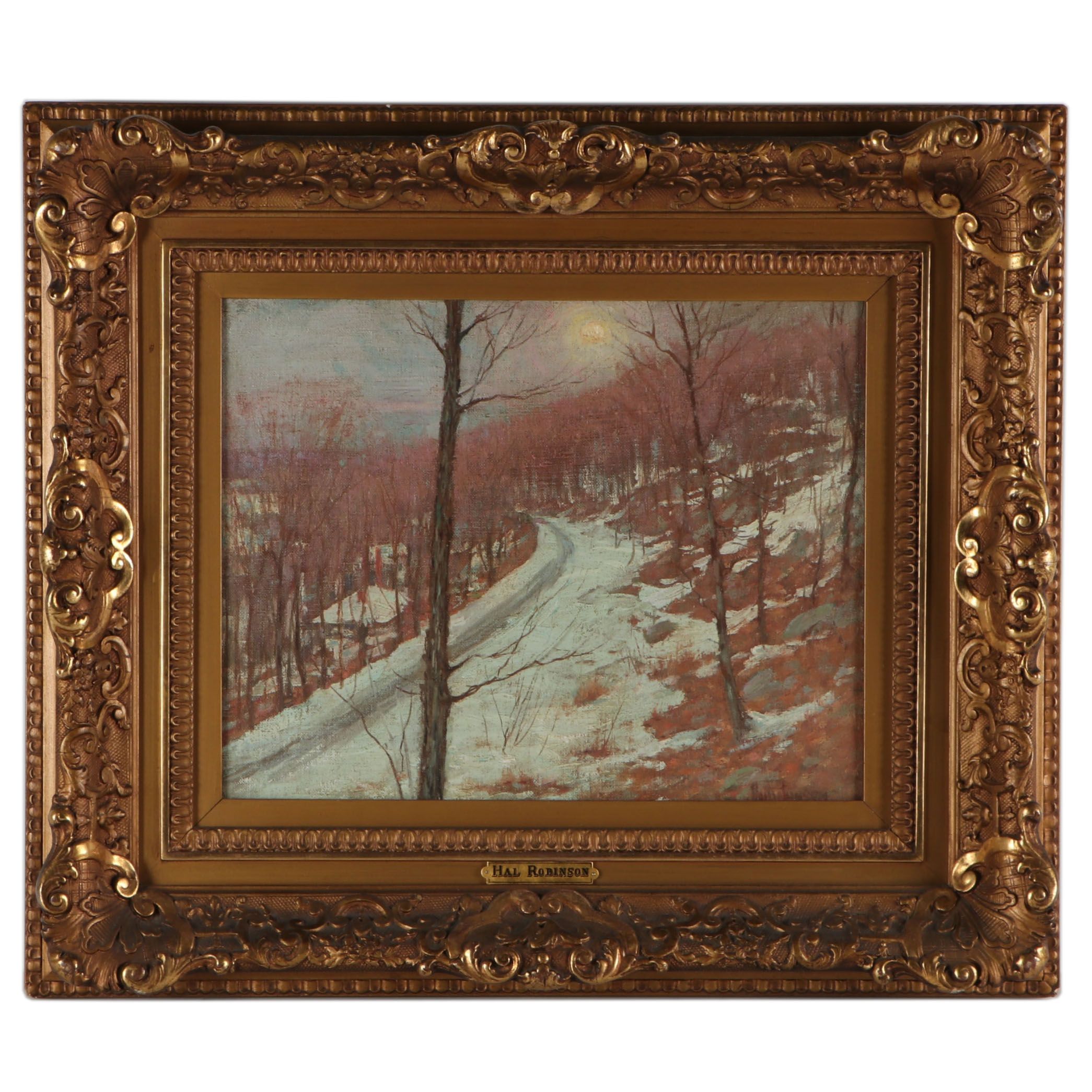 Hal Robinson Landscape Oil Painting "Winter Hillside" | EBTH