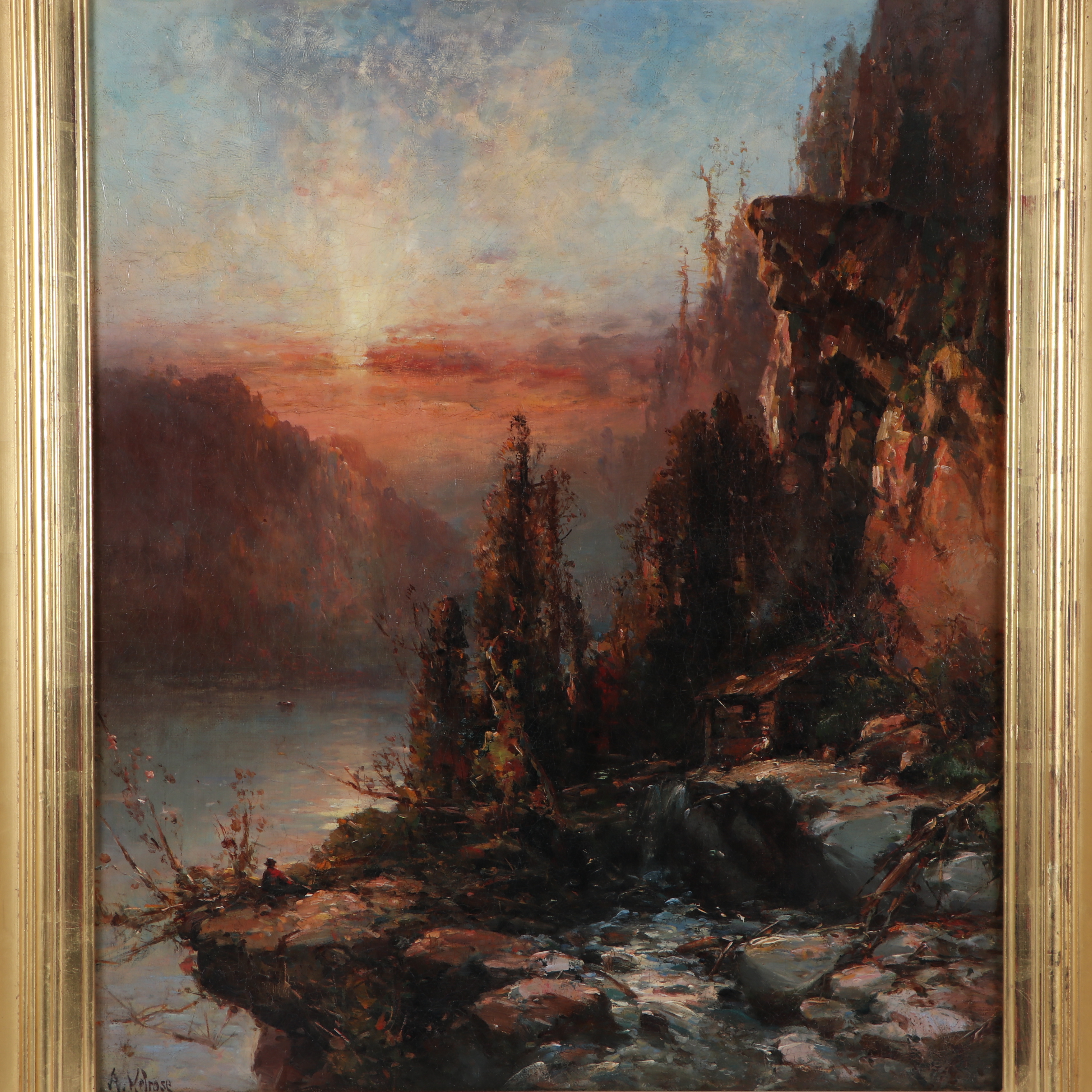 Andrew Melrose Landscape Oil Painting "Mountain Retreat" | EBTH
