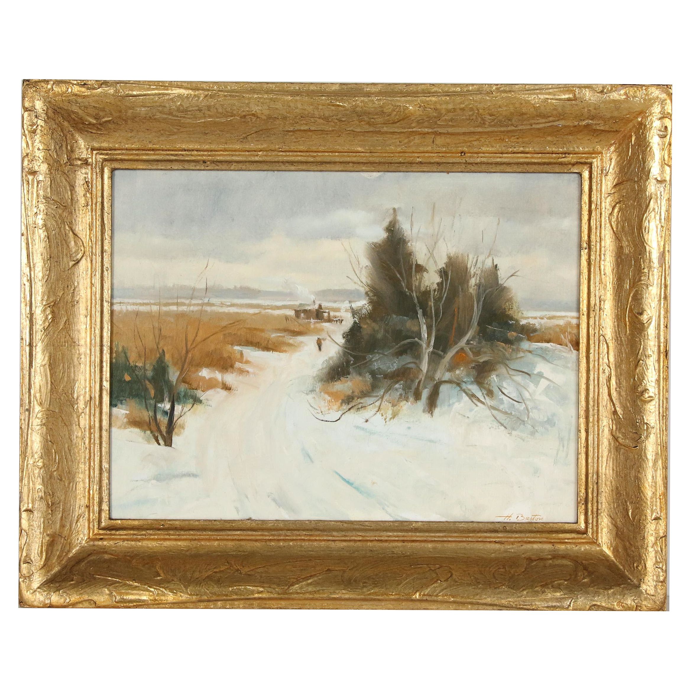 Harry Barton Oil Painting "Early Snow" | EBTH