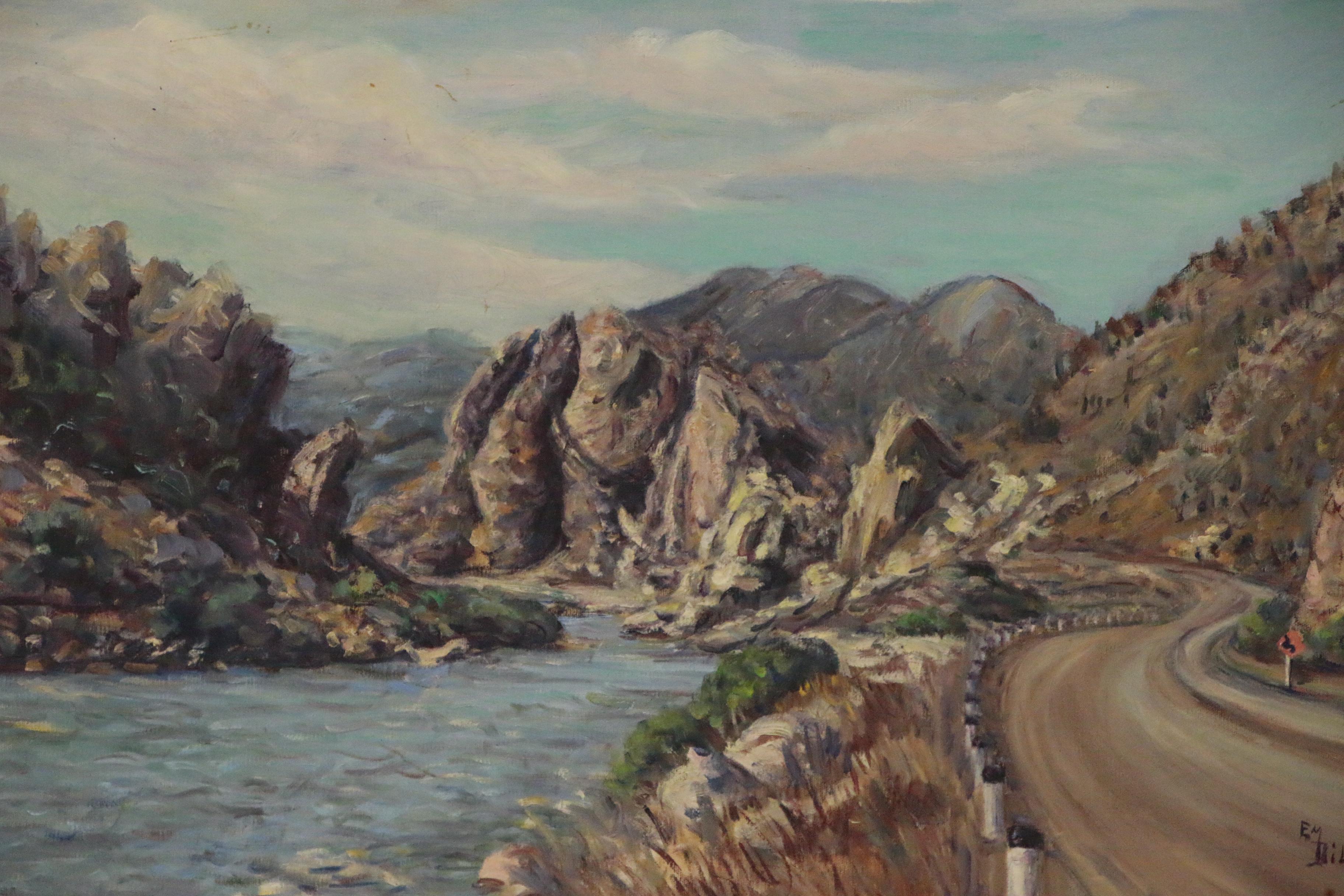 Emily Dillard Landscape Oil Painting "Near Royal Gorge", Mid-20th ...