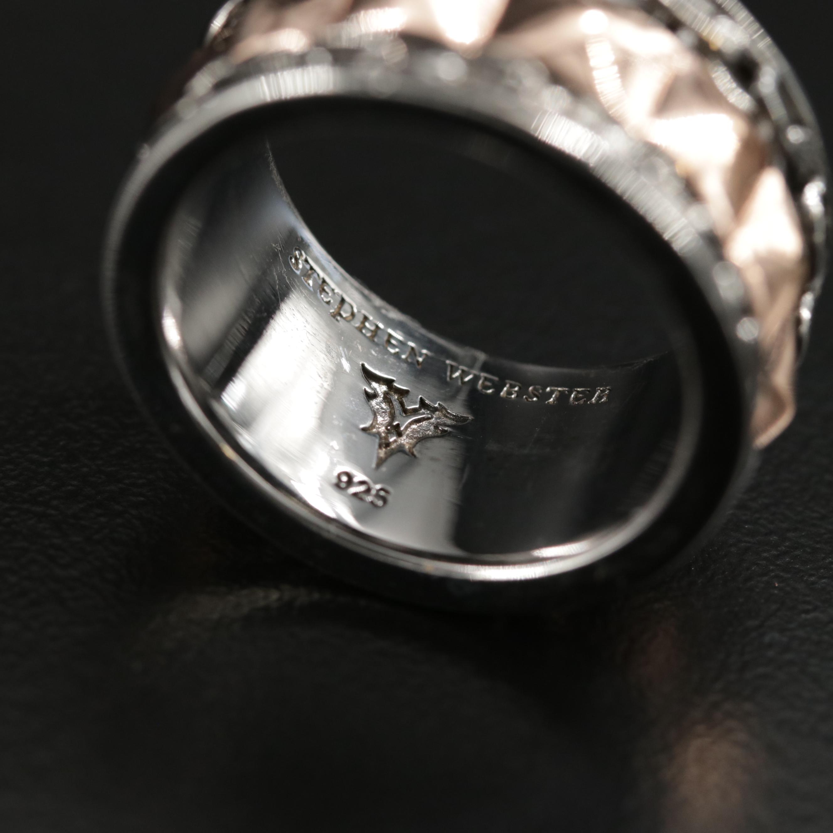 Stephen Webster Sterling Silver Chain Motif Superstud Band | EBTH