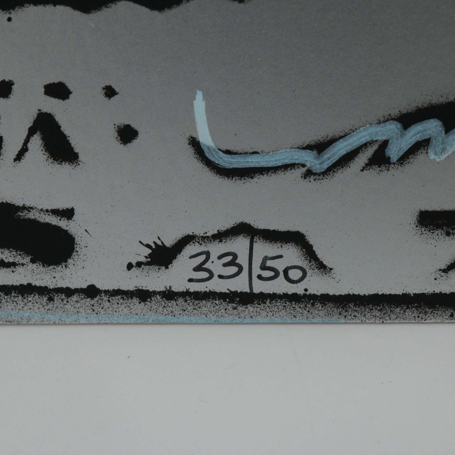 Pure Evil Hand Stencil on Metallic Paper Graphic Print | EBTH