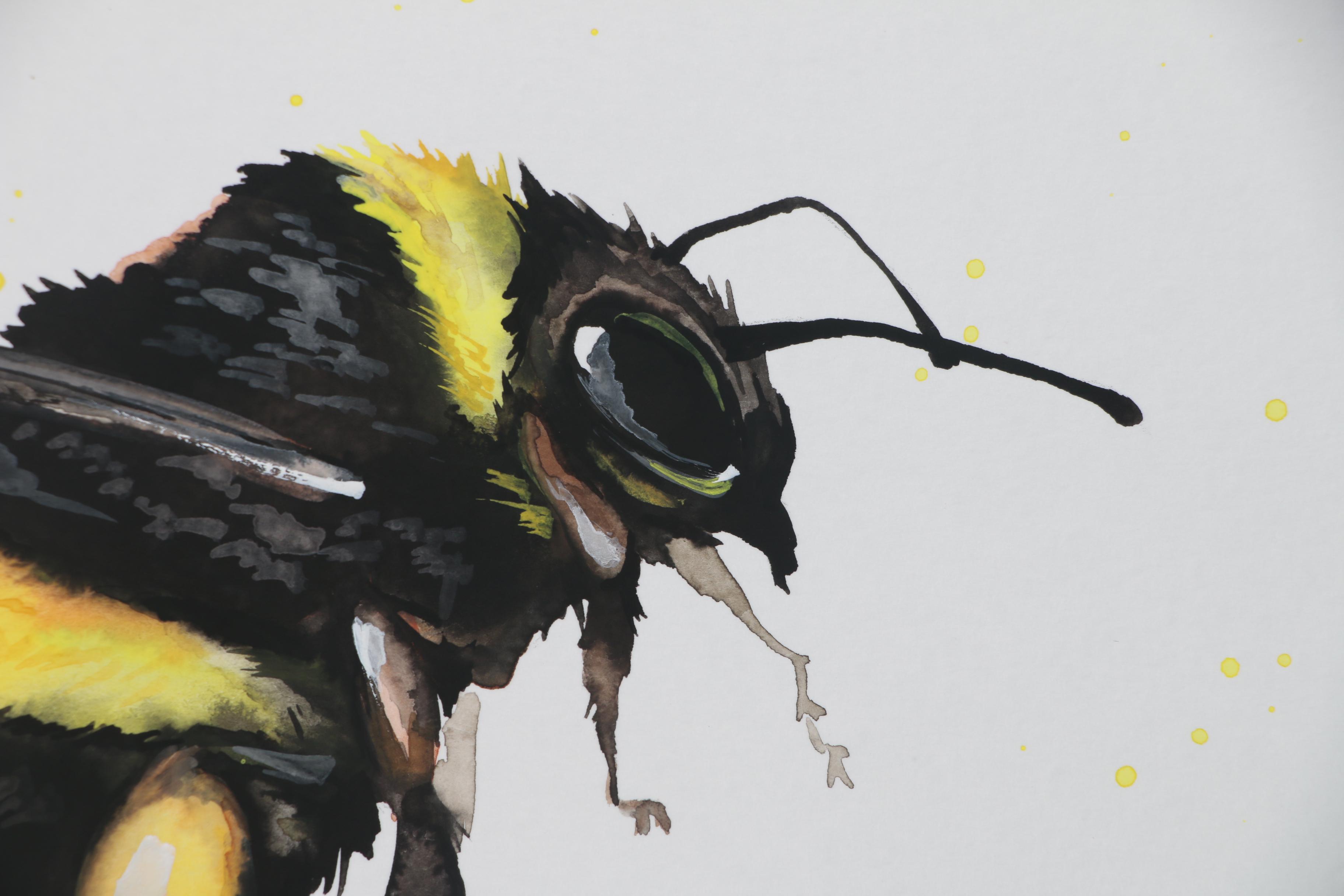 Anne Gorywine Watercolor Painting of Bumblebee | EBTH