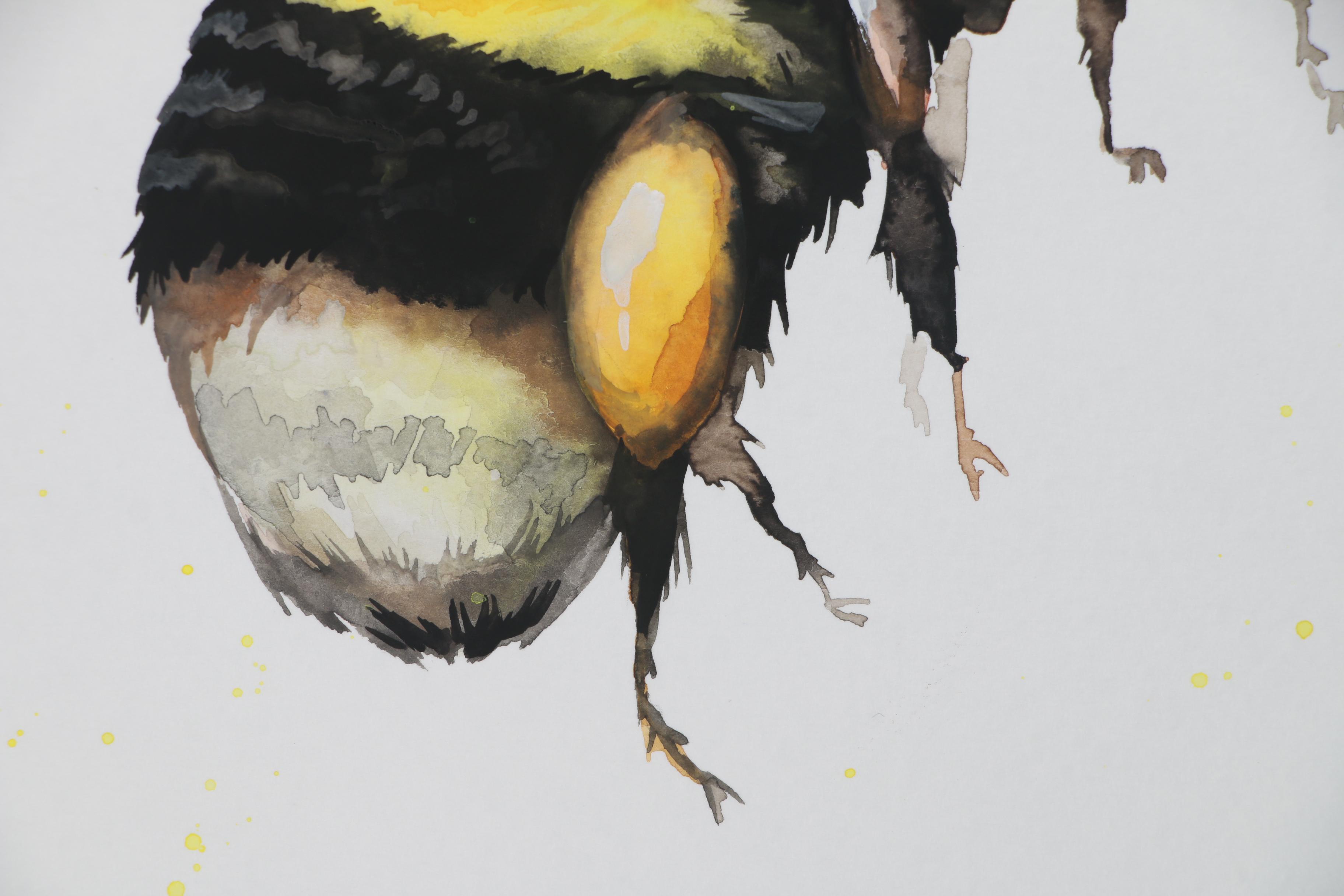 Anne Gorywine Watercolor Painting of Bumblebee | EBTH