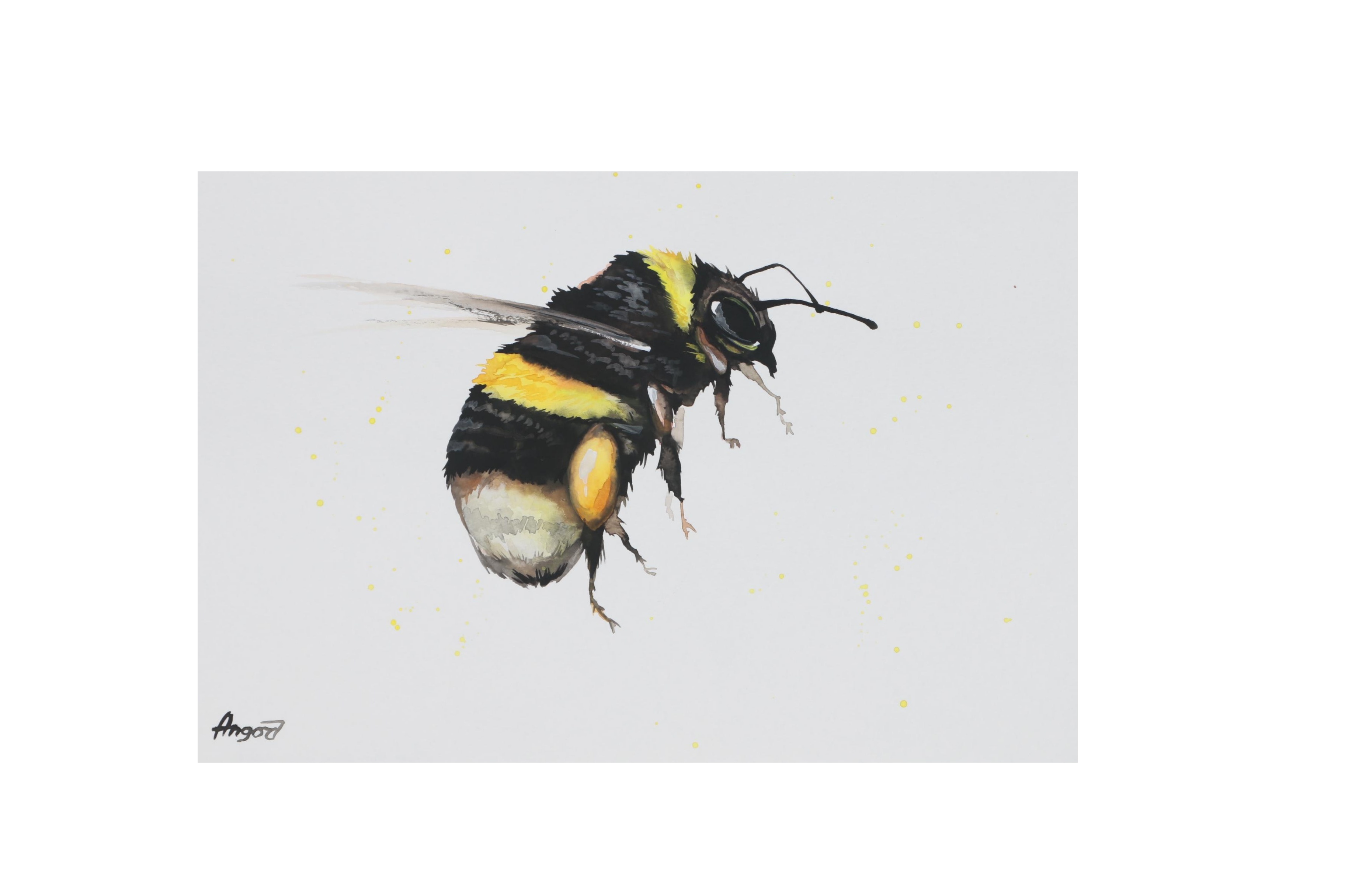 Anne Gorywine Watercolor Painting of Bumblebee | EBTH