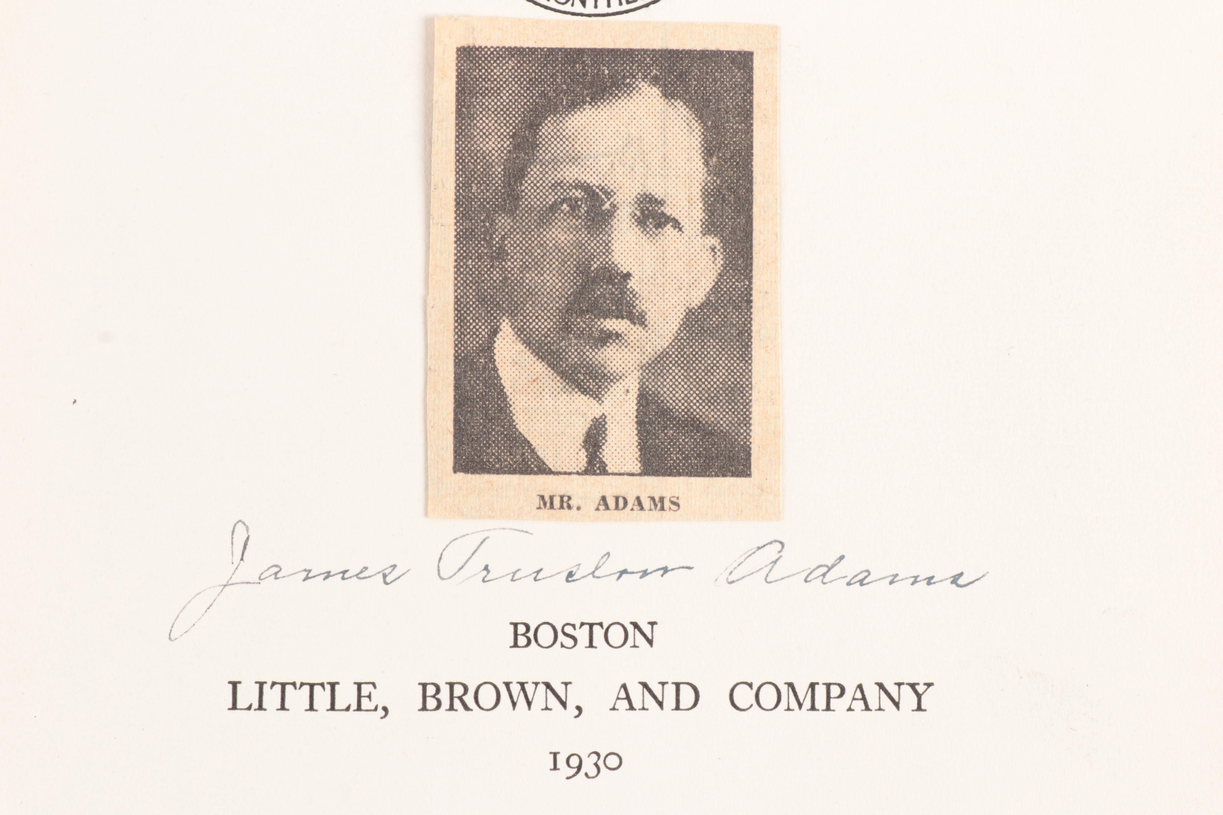 Signed First Edition "The Adams Family" by James Truslow Adams, 1930 | EBTH