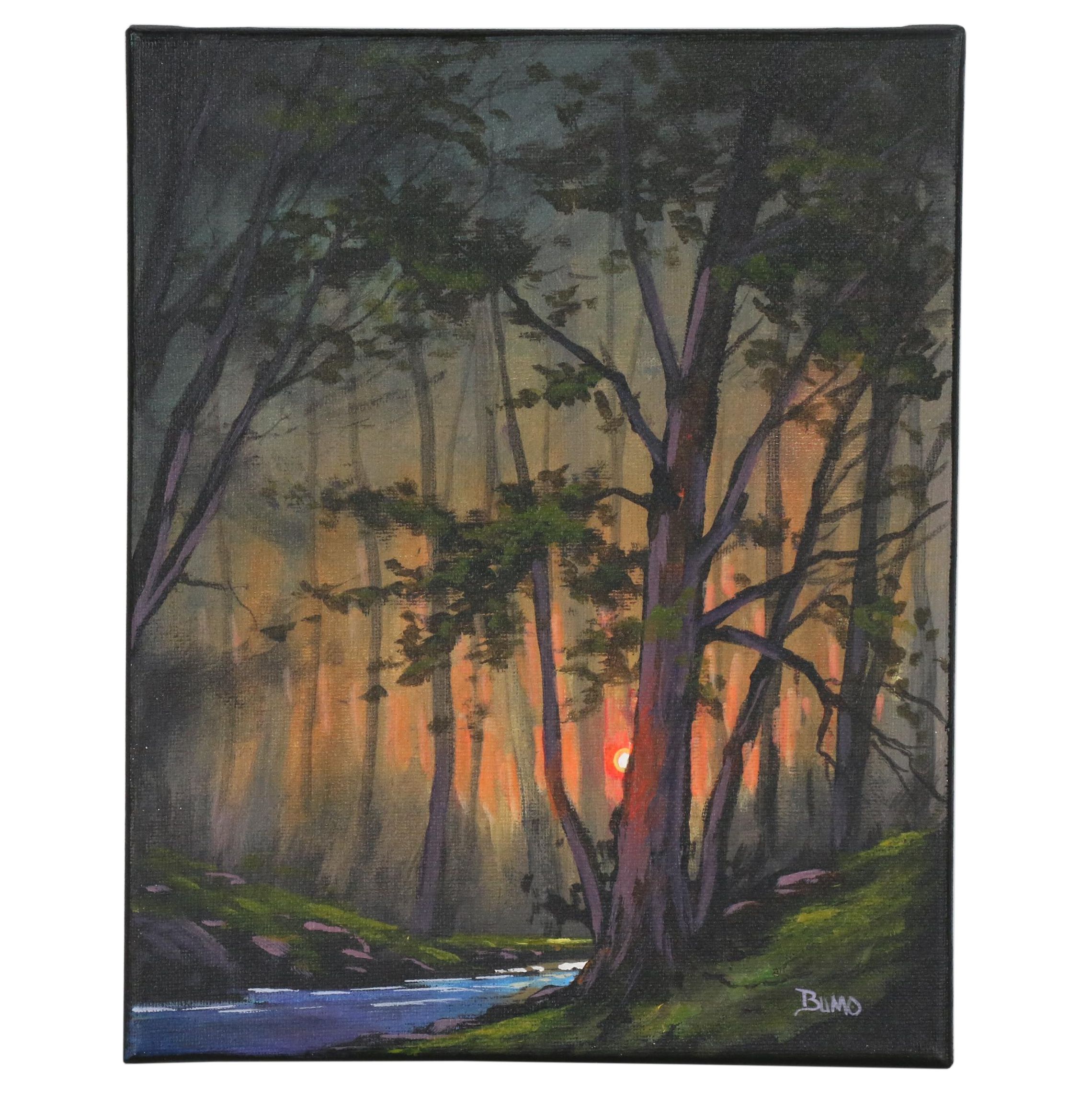 Douglas "Bumo" Johnpeer Landscape Oil Painting "Creekside", 2016 | EBTH