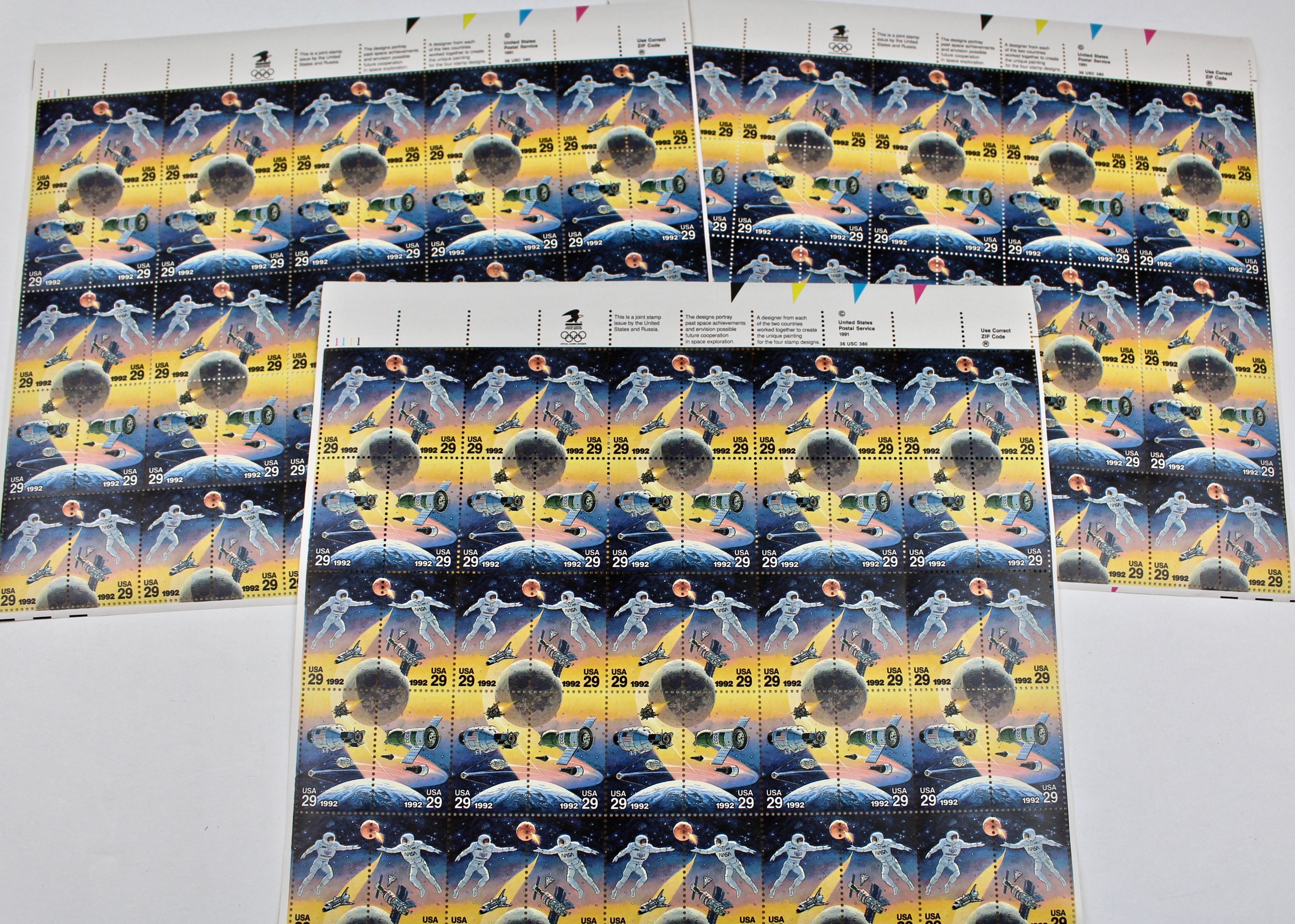 USPS Mint Condition Postage Stamp Sheet Collection, 1990s | EBTH