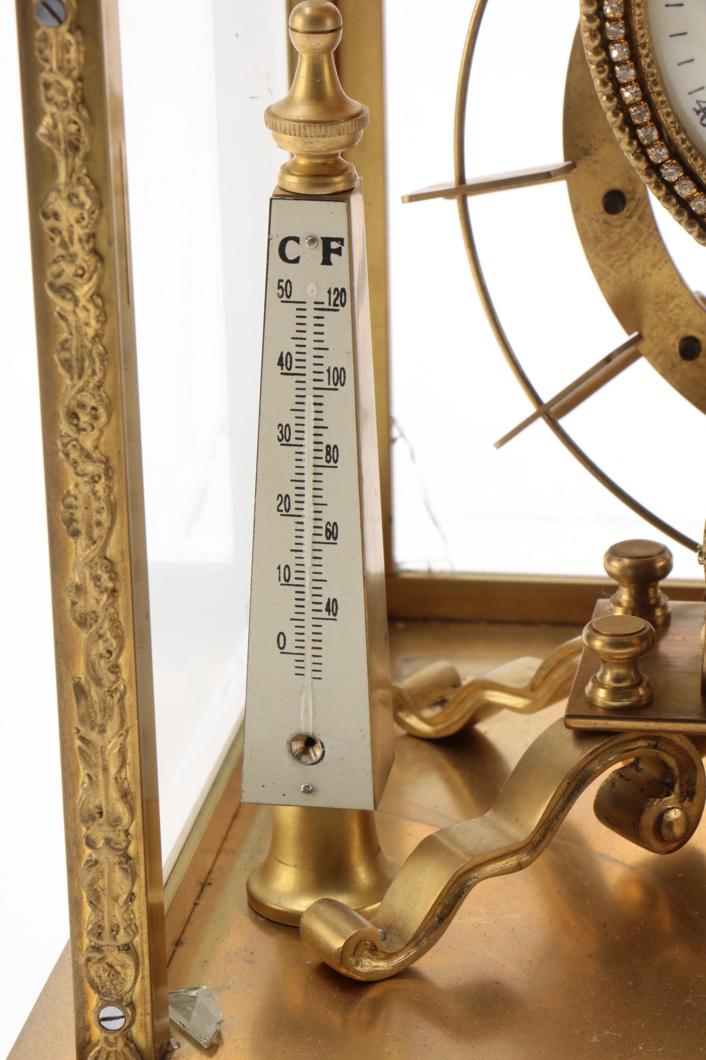 Gilt Brass Spherical Weight or "Falling Ball" Mantle Clock, Late 20th ...