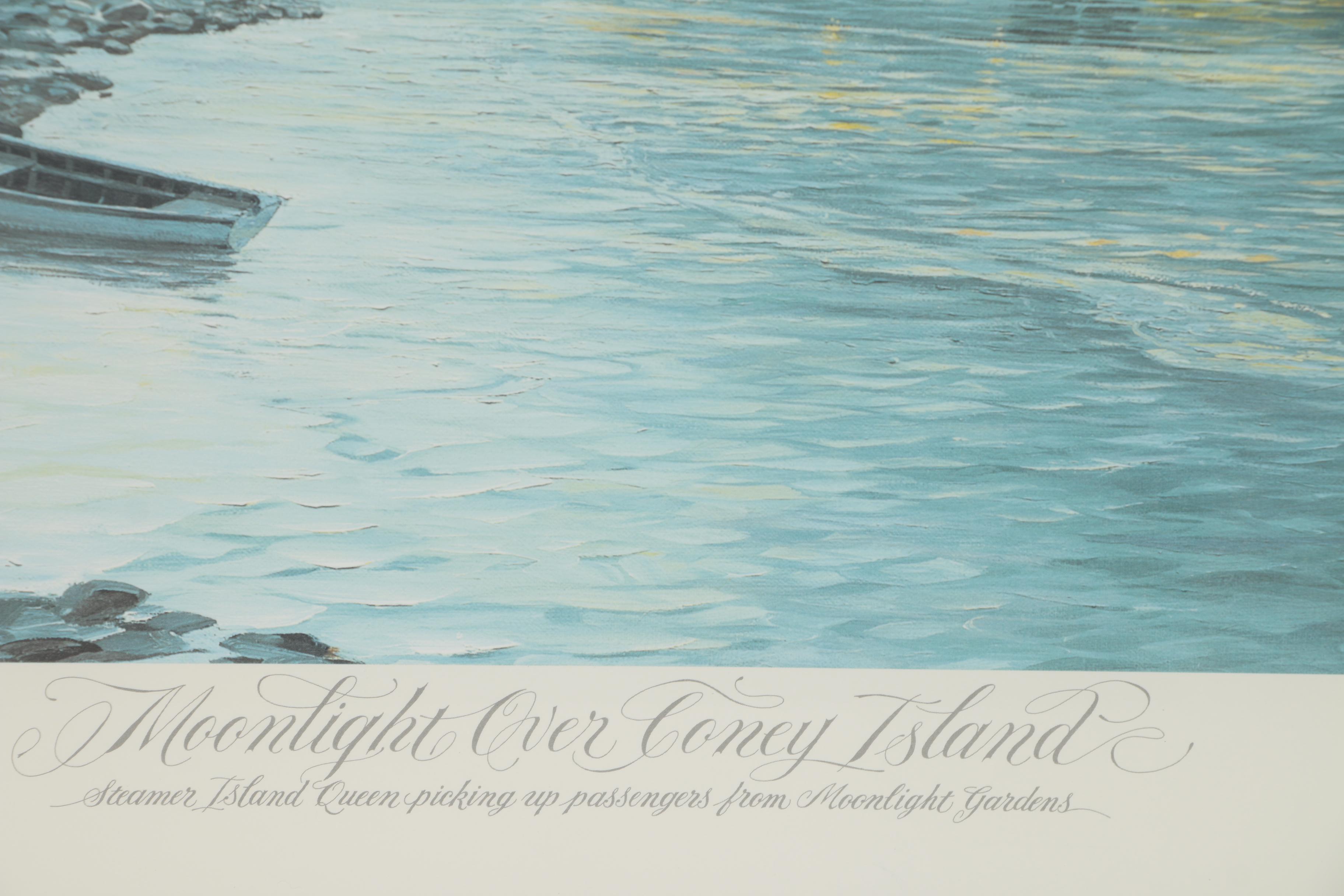 Michael Blaser Offset Lithograph "Moonlight Over Coney Island" | EBTH