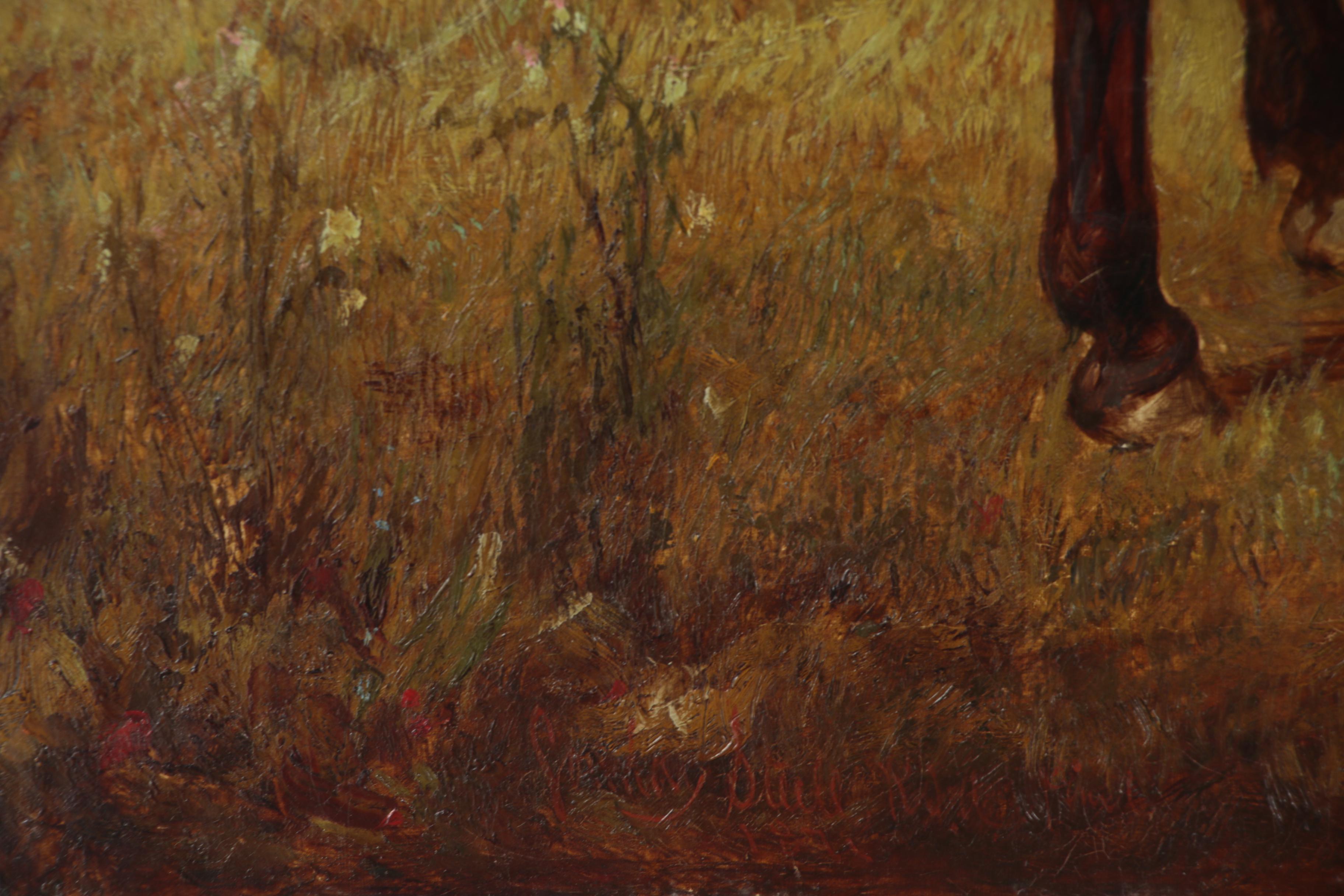 Gourlay Steell Equine Oil Painting "A Day of Rest", 1871 | EBTH