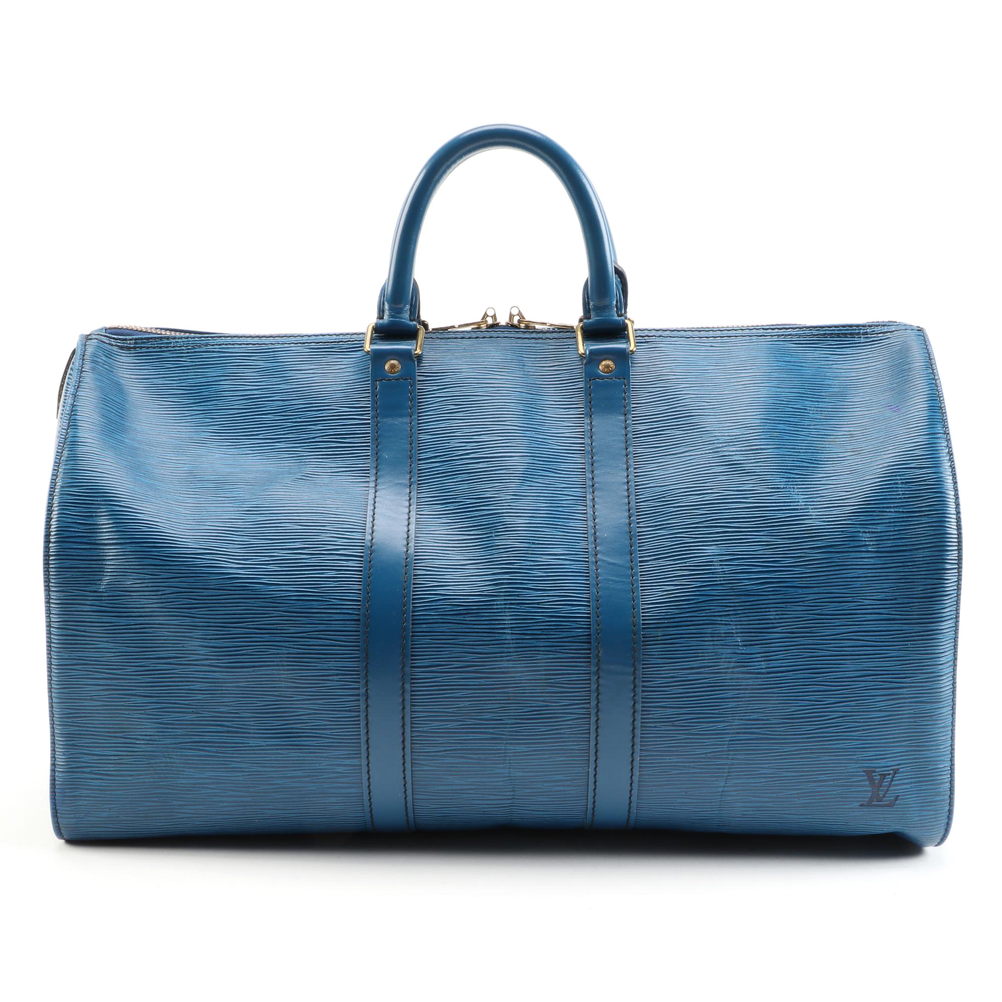 Louis Vuitton Keepall 45 in Blue Epi Leather | EBTH