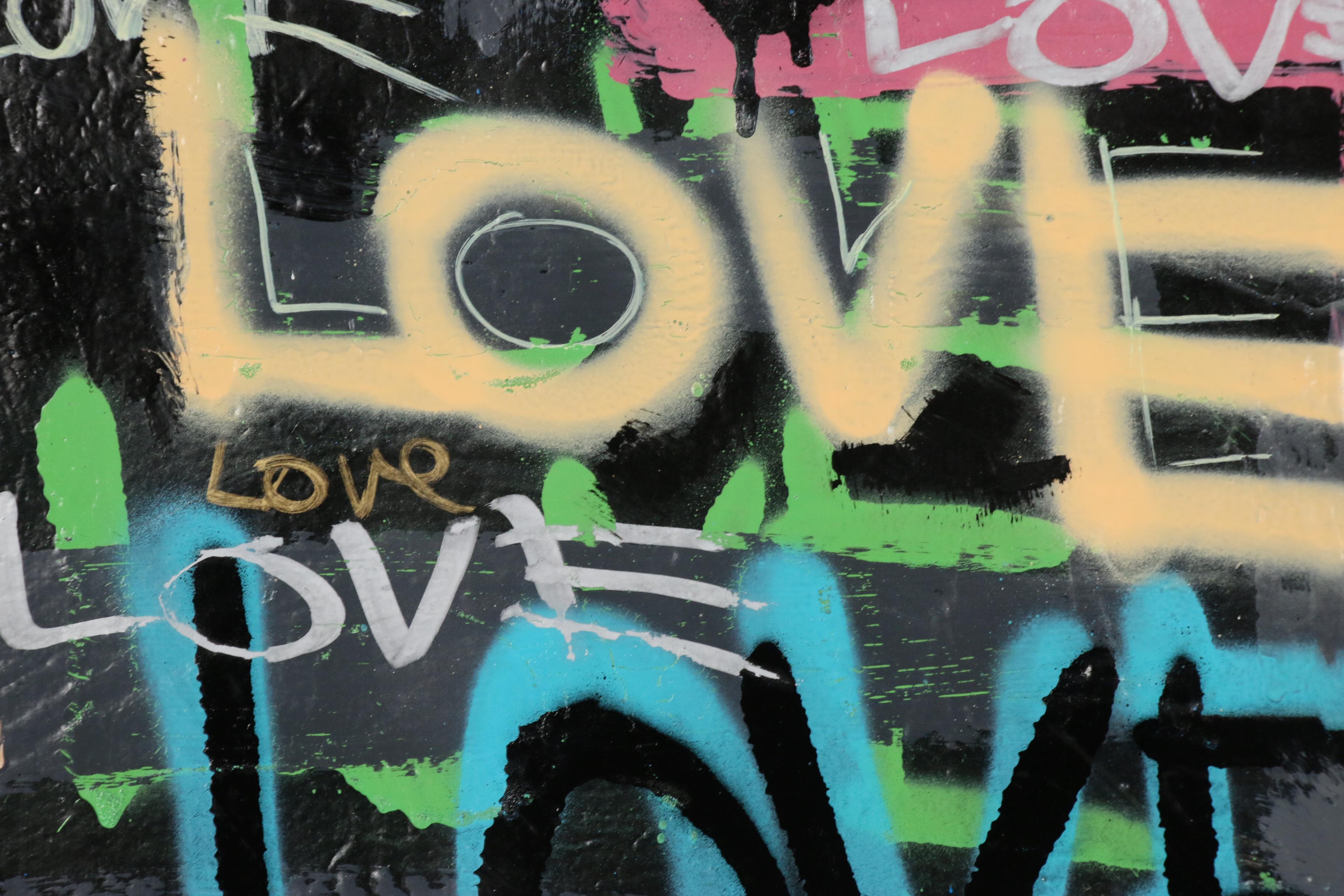 R.C. Raynor Graffiti Style Mixed Media Painting | EBTH