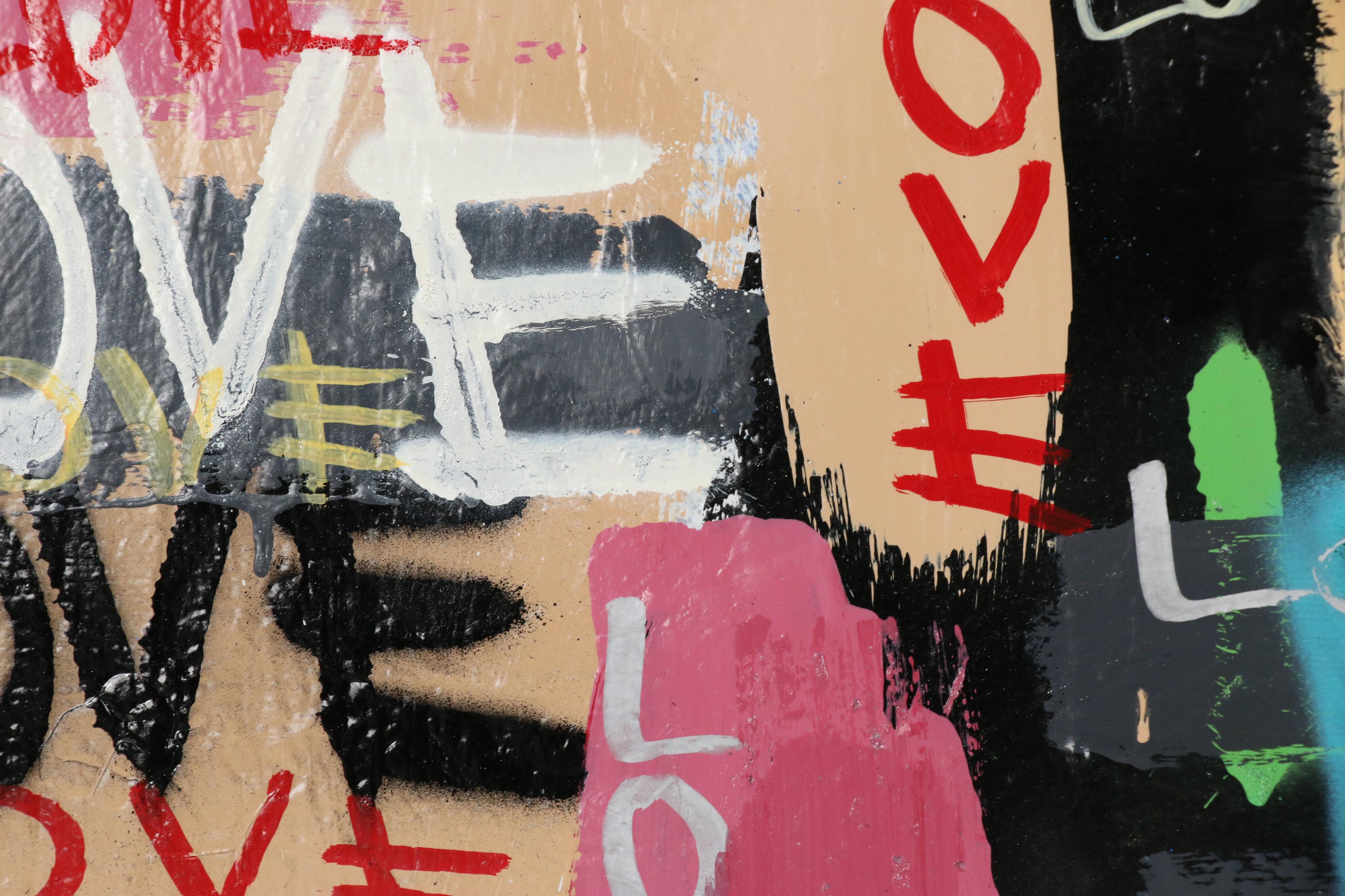 R.C. Raynor Graffiti Style Mixed Media Painting | EBTH