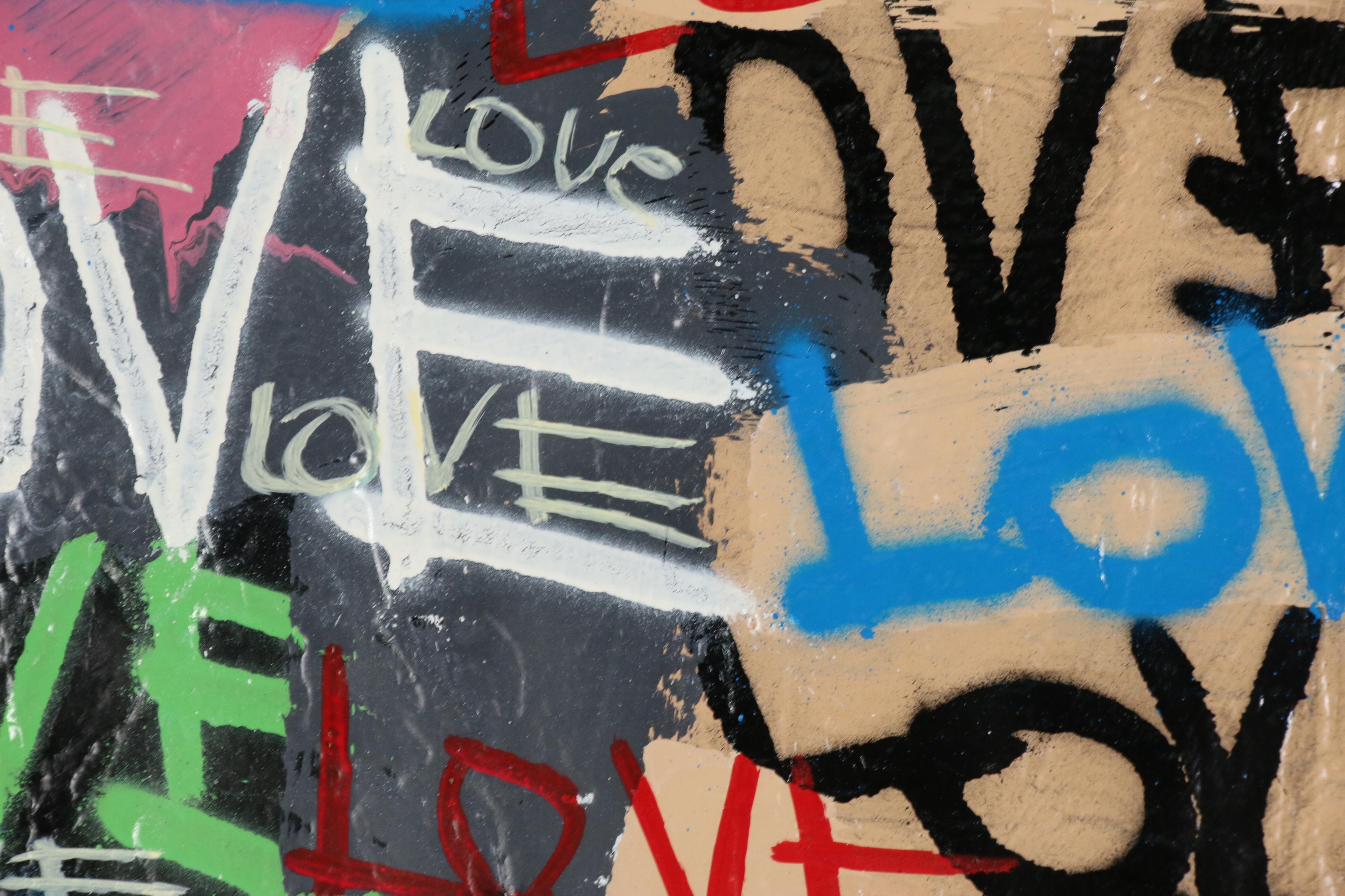 R.C. Raynor Graffiti Style Mixed Media Painting | EBTH