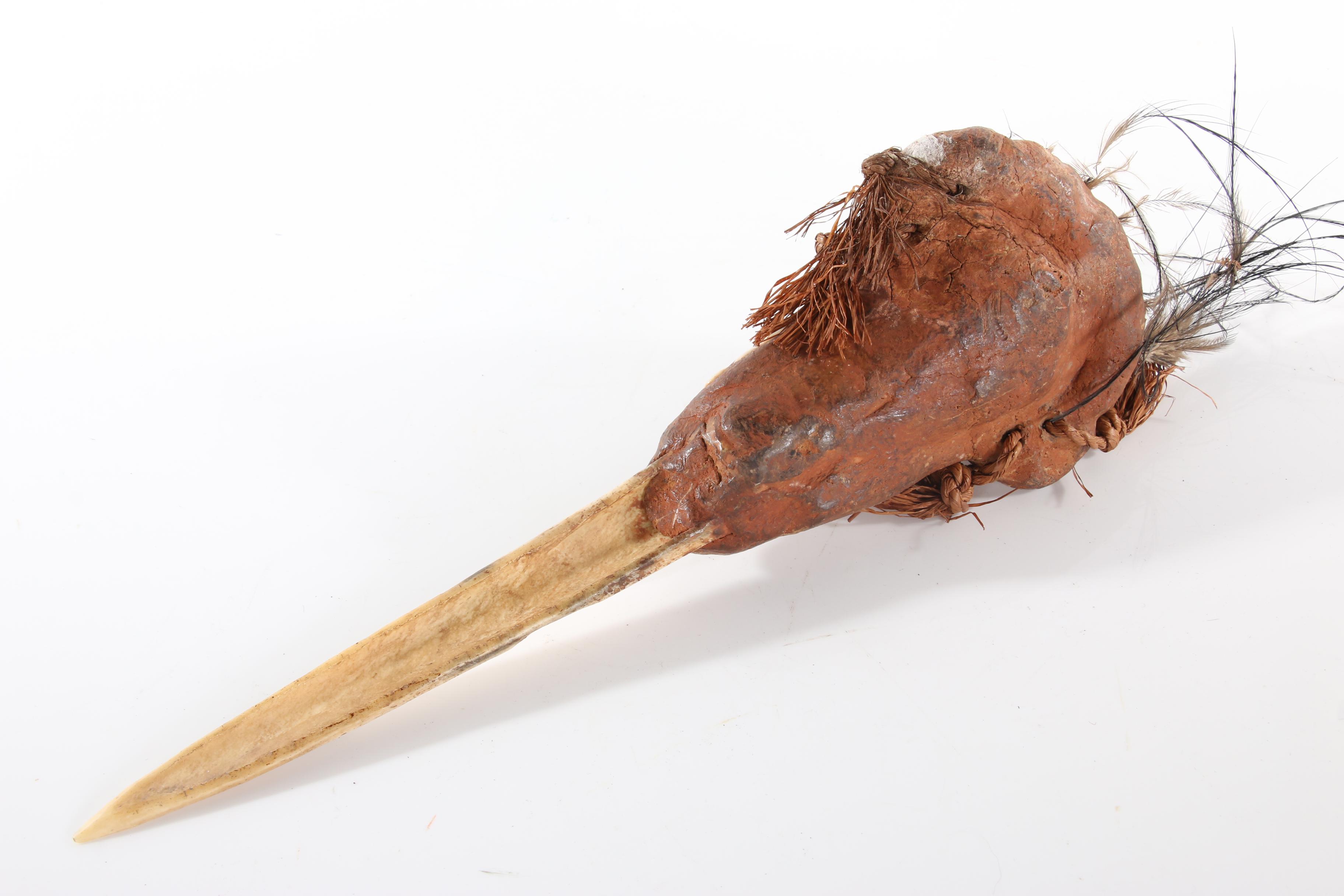 Tambanum Middle Sepik River "Pisuwe" Cassowary Bone Dagger | EBTH