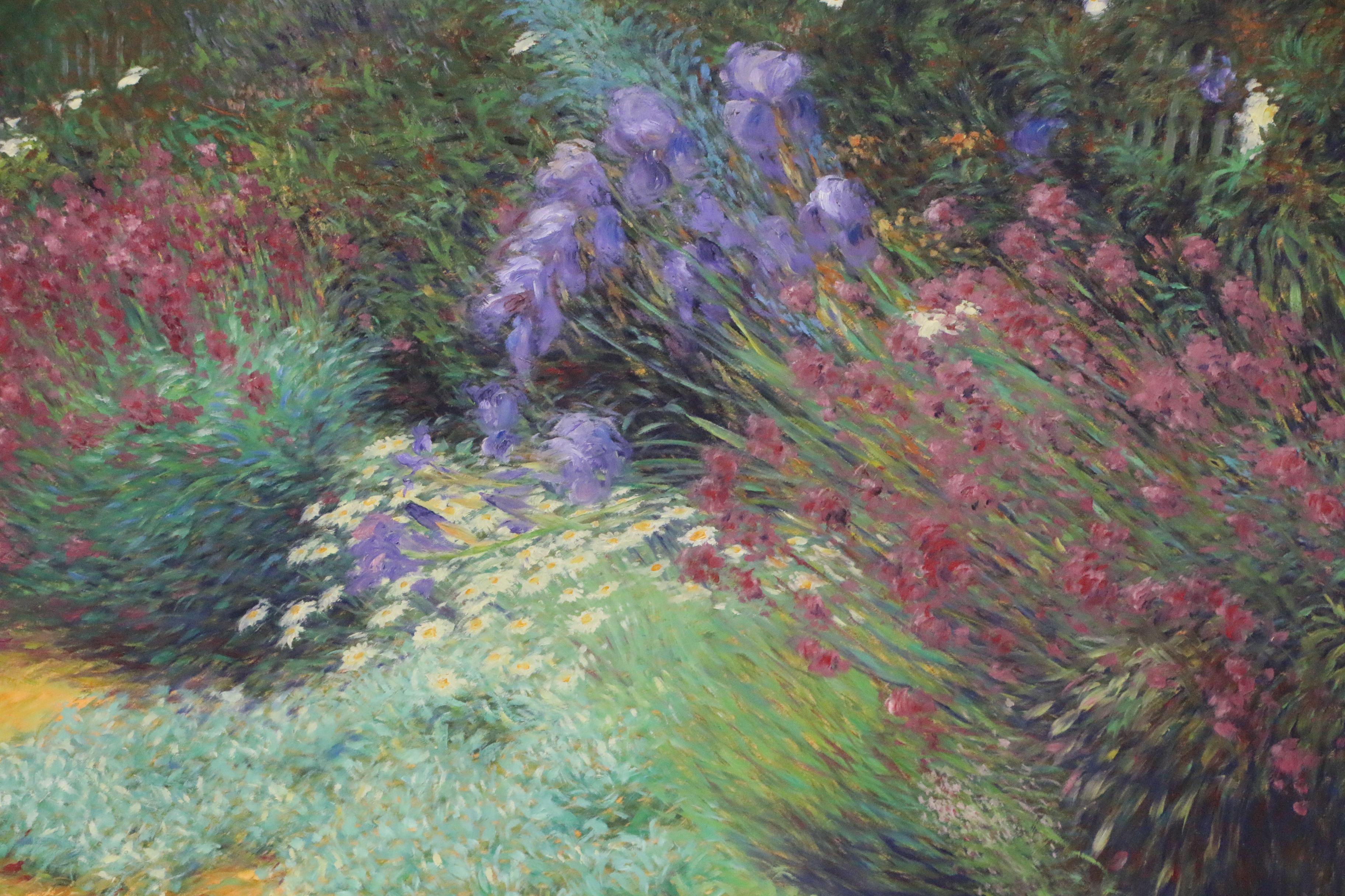 Large-Scale Oil Painting of Flower Garden | EBTH