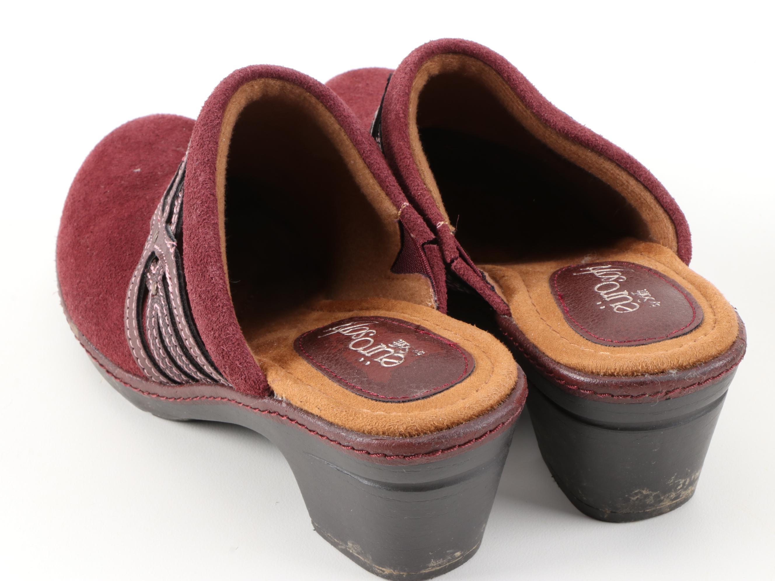 Eürosoft by Söfft and Softspots Suede and Leather Clogs | EBTH
