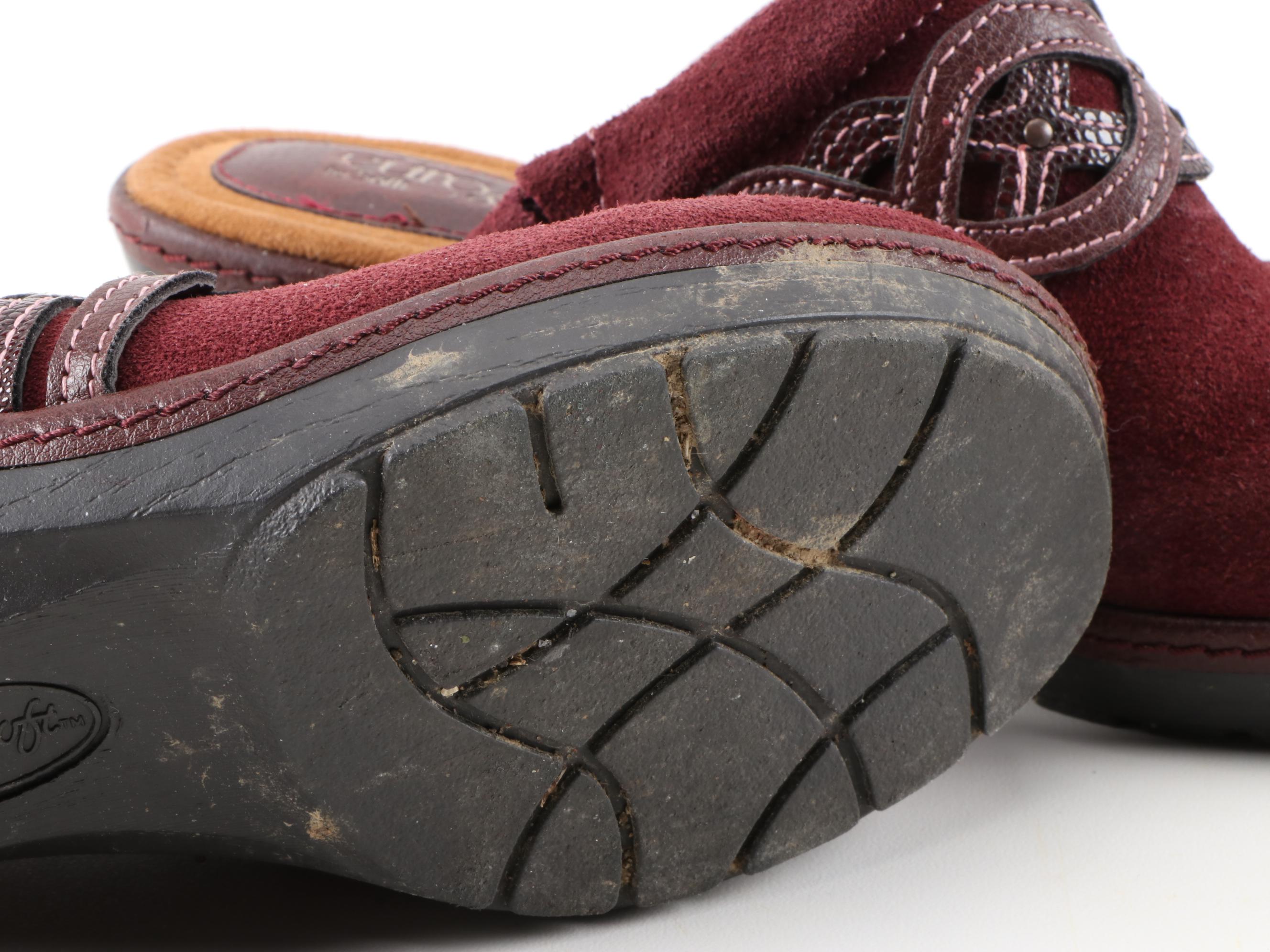 Eürosoft by Söfft and Softspots Suede and Leather Clogs | EBTH