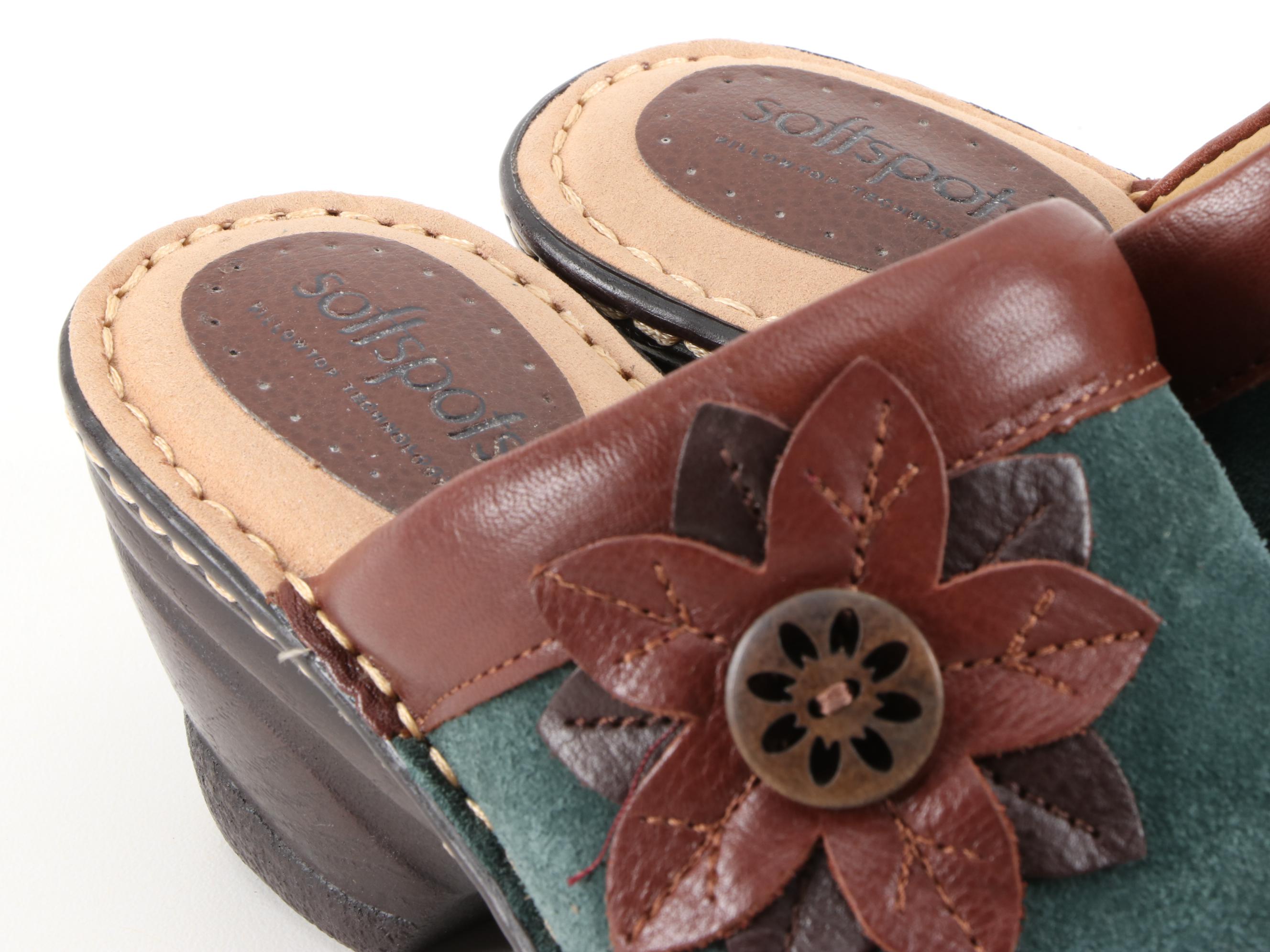 Eürosoft by Söfft and Softspots Suede and Leather Clogs | EBTH