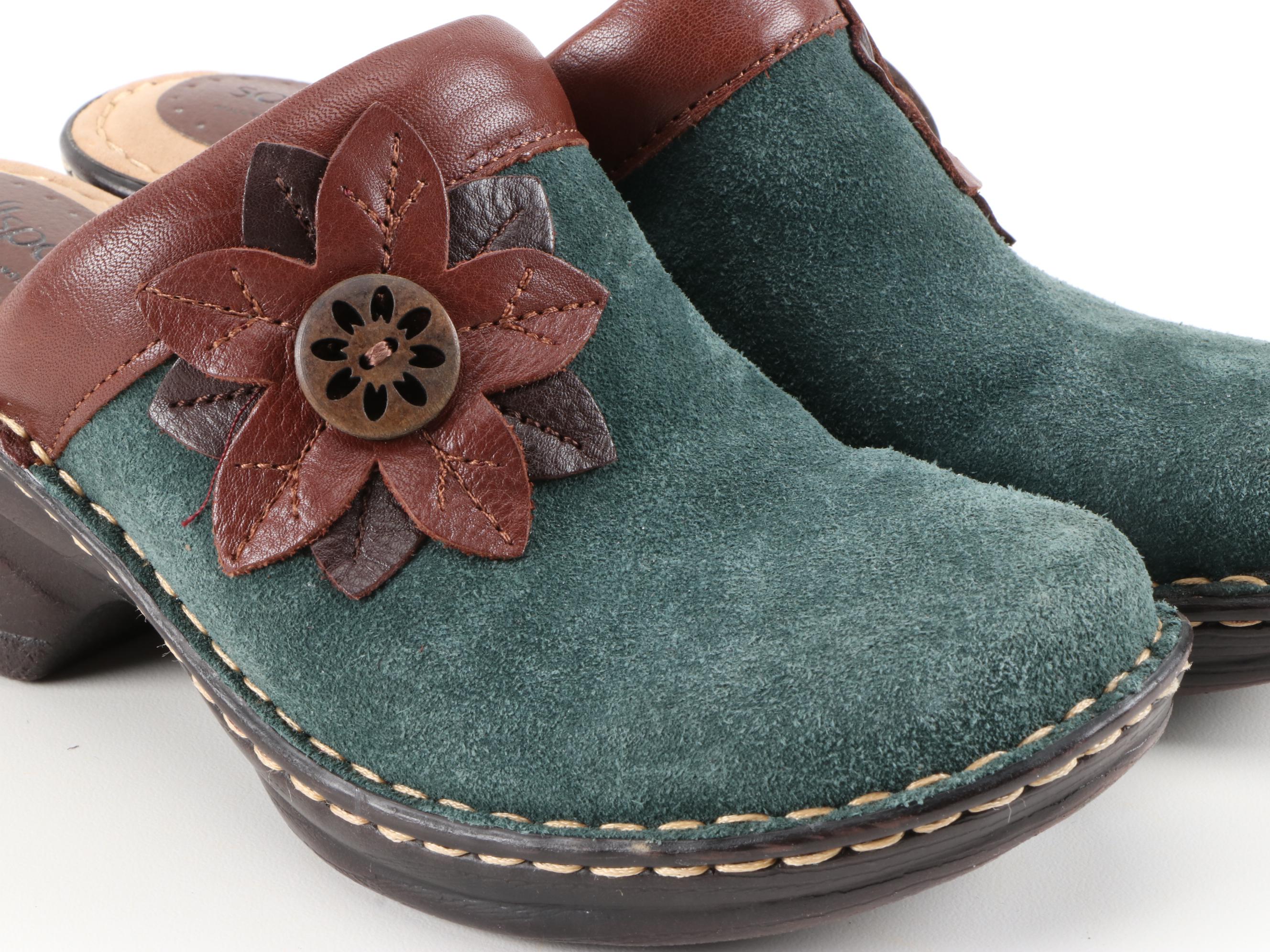Eürosoft by Söfft and Softspots Suede and Leather Clogs | EBTH